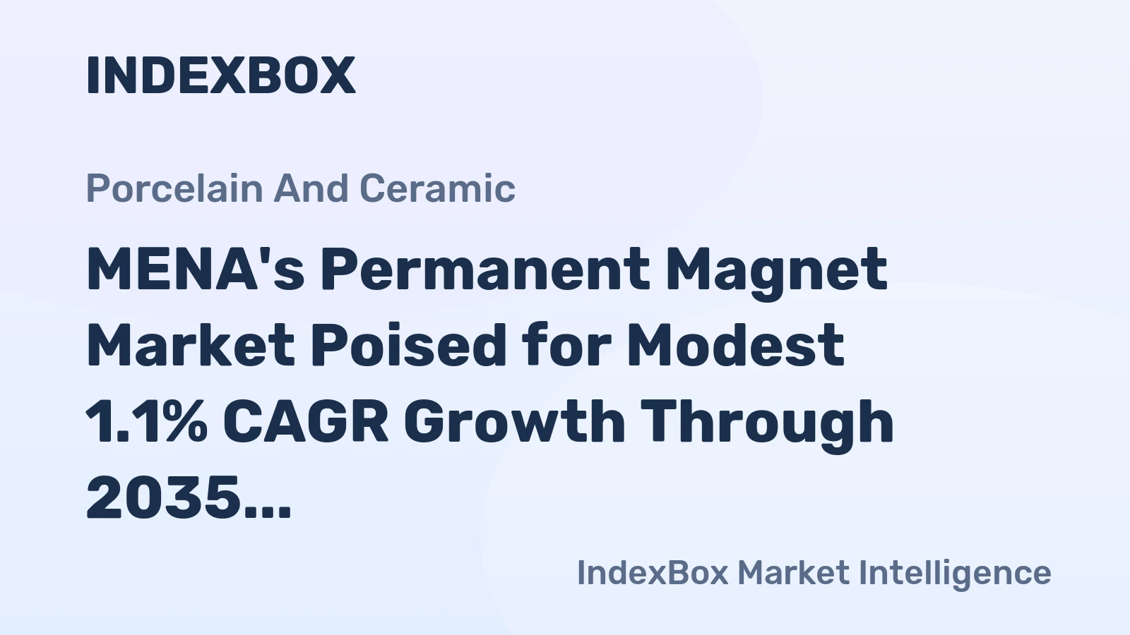 MENA's Permanent Magnet Market Poised for Modest 1.1% CAGR Growth Through 2035