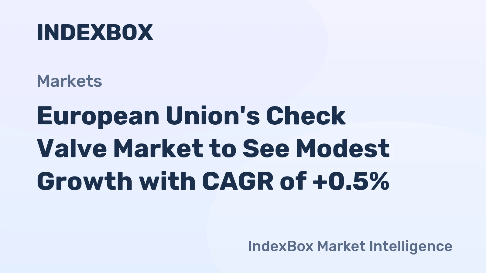 European Union's Check Valve Market to See Modest Growth with CAGR of +0.5%