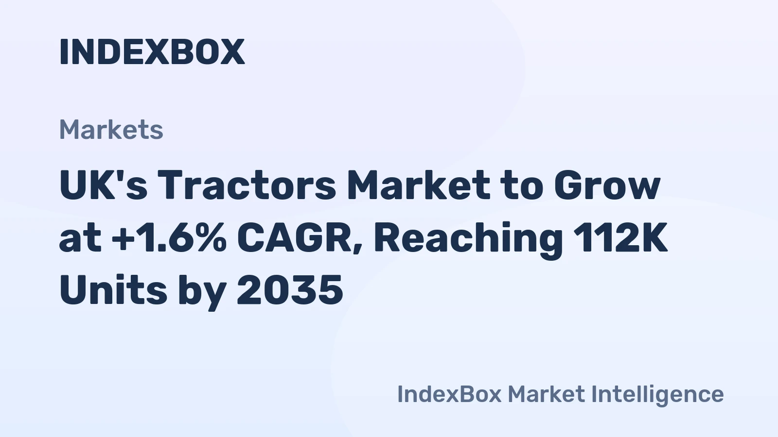 UK's Tractors Market to Grow at +1.6% CAGR, Reaching 112K Units by 2035