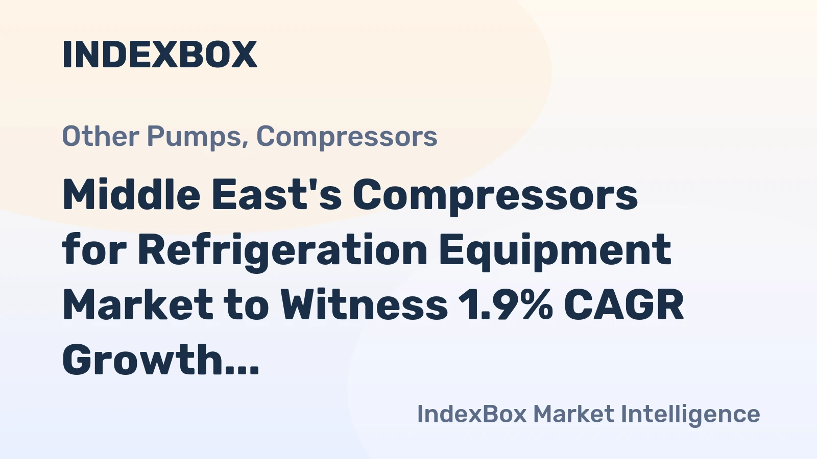 Middle East's Compressors for Refrigeration Equipment Market to Witness 1.9% CAGR Growth by 2035
