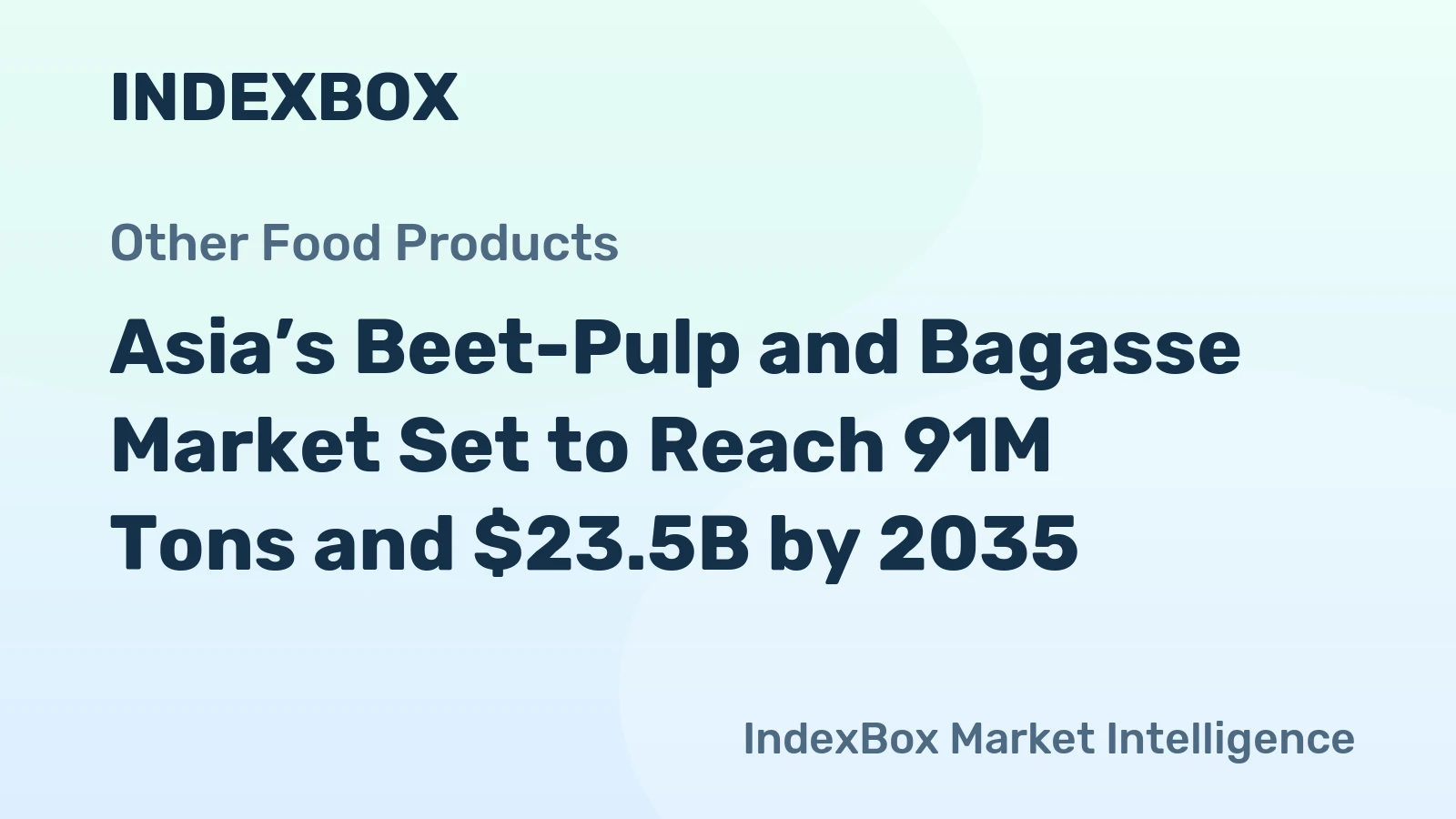 Asia’s Beet-Pulp and Bagasse Market Set to Reach 91M Tons and $23.5B by 2035