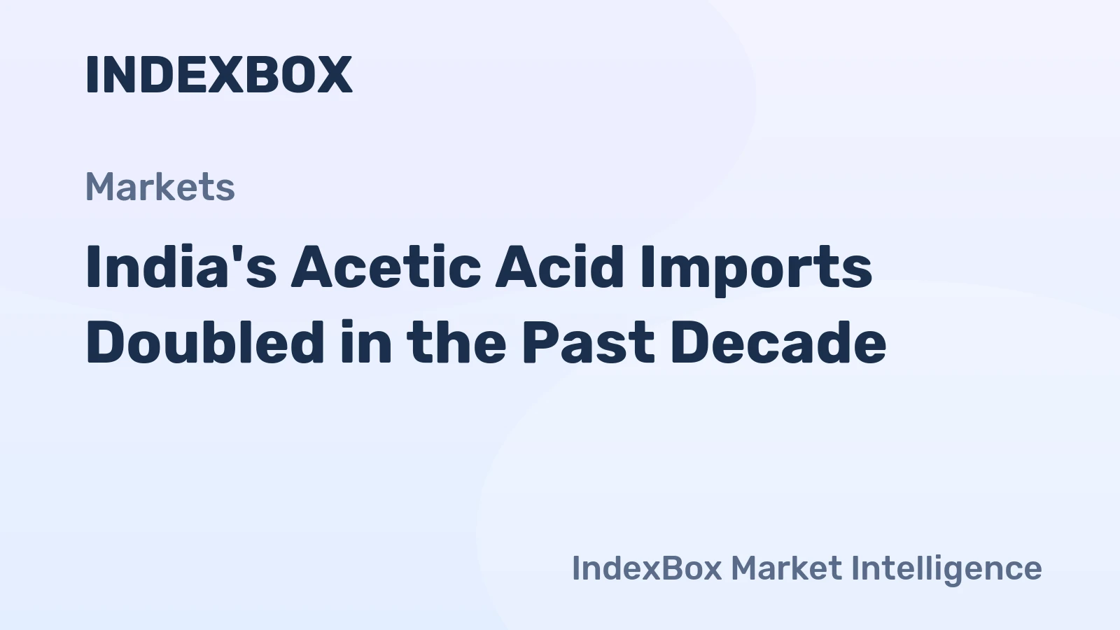 India's Acetic Acid Imports Doubled in the Past Decade