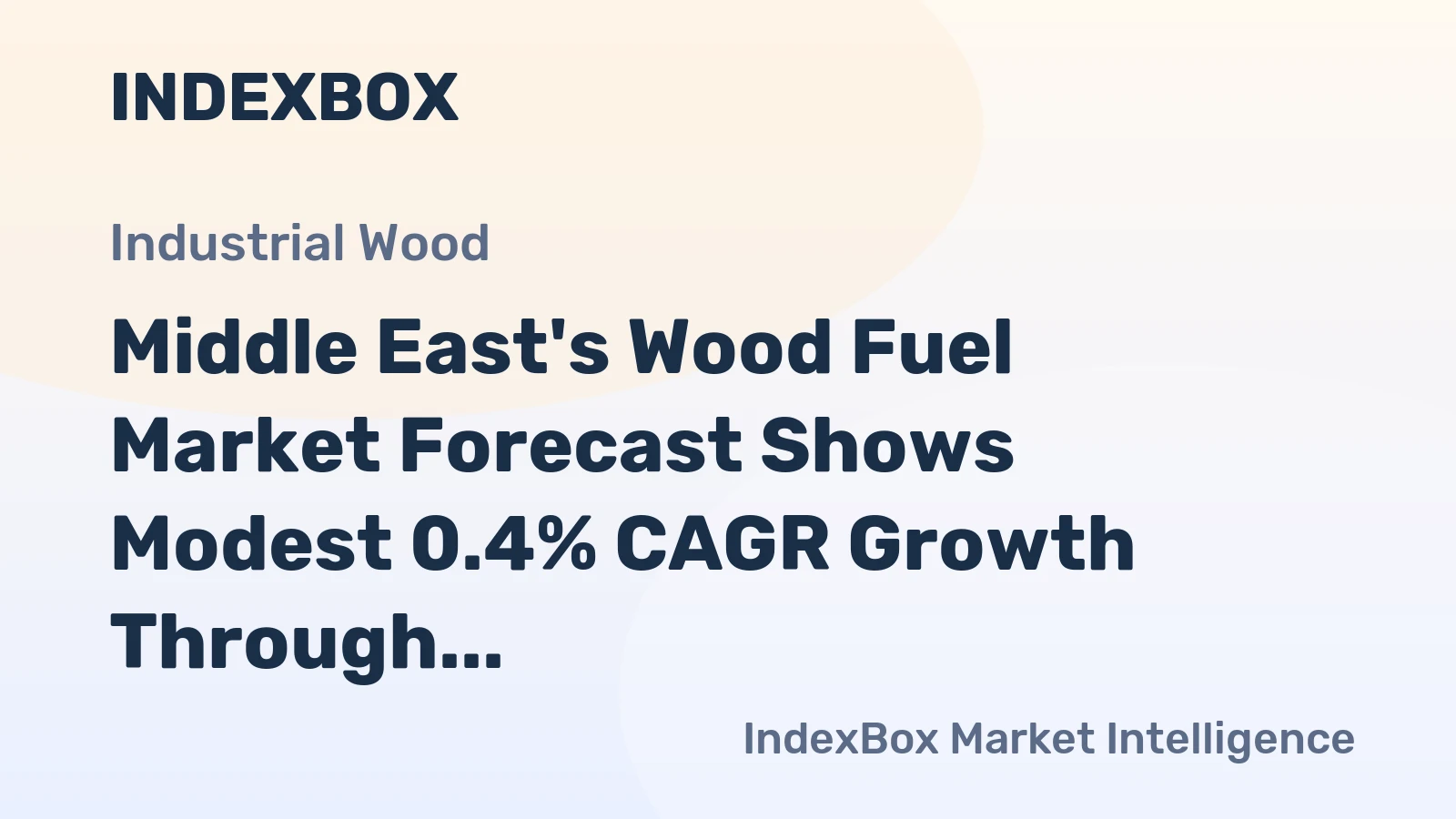 Middle East's Wood Fuel Market Forecast Shows Modest 0.4% CAGR Growth Through 2035