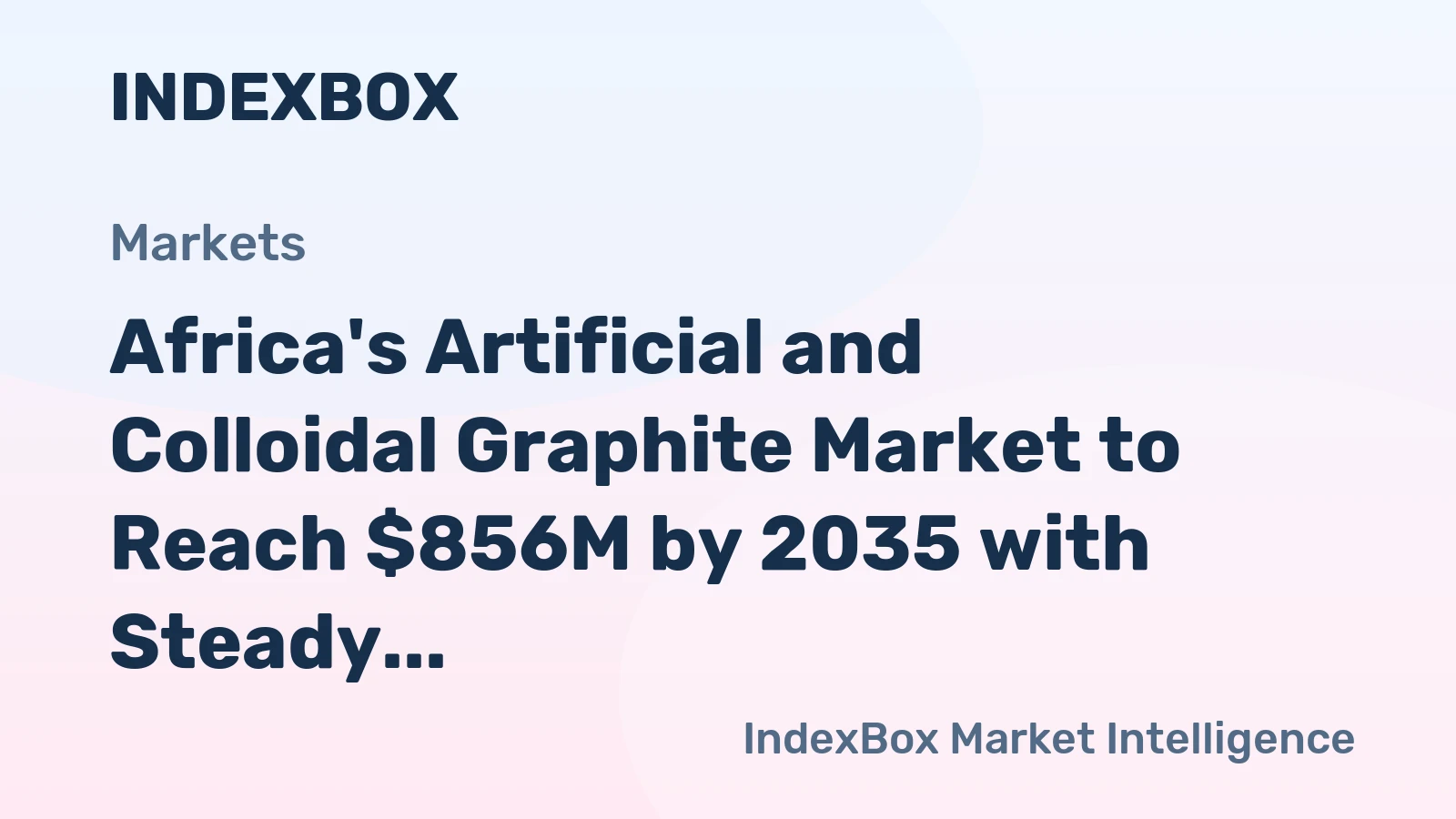 Africa's Artificial and Colloidal Graphite Market to Reach $856M by 2035 with Steady Value CAGR of +1.9%