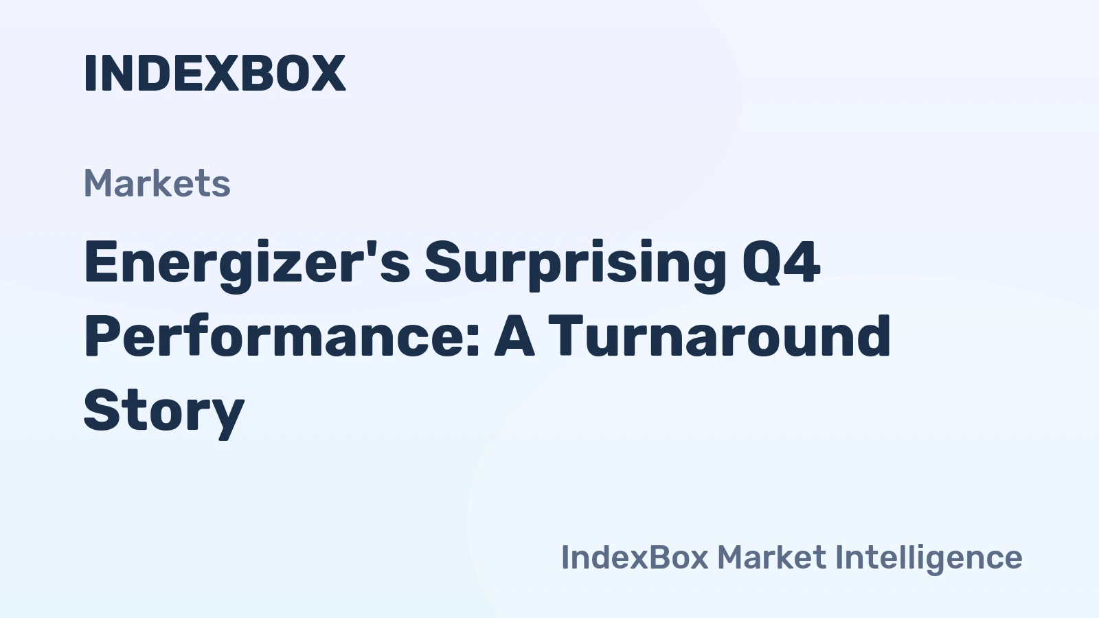 Energizer's Surprising Q4 Performance: A Turnaround Story?