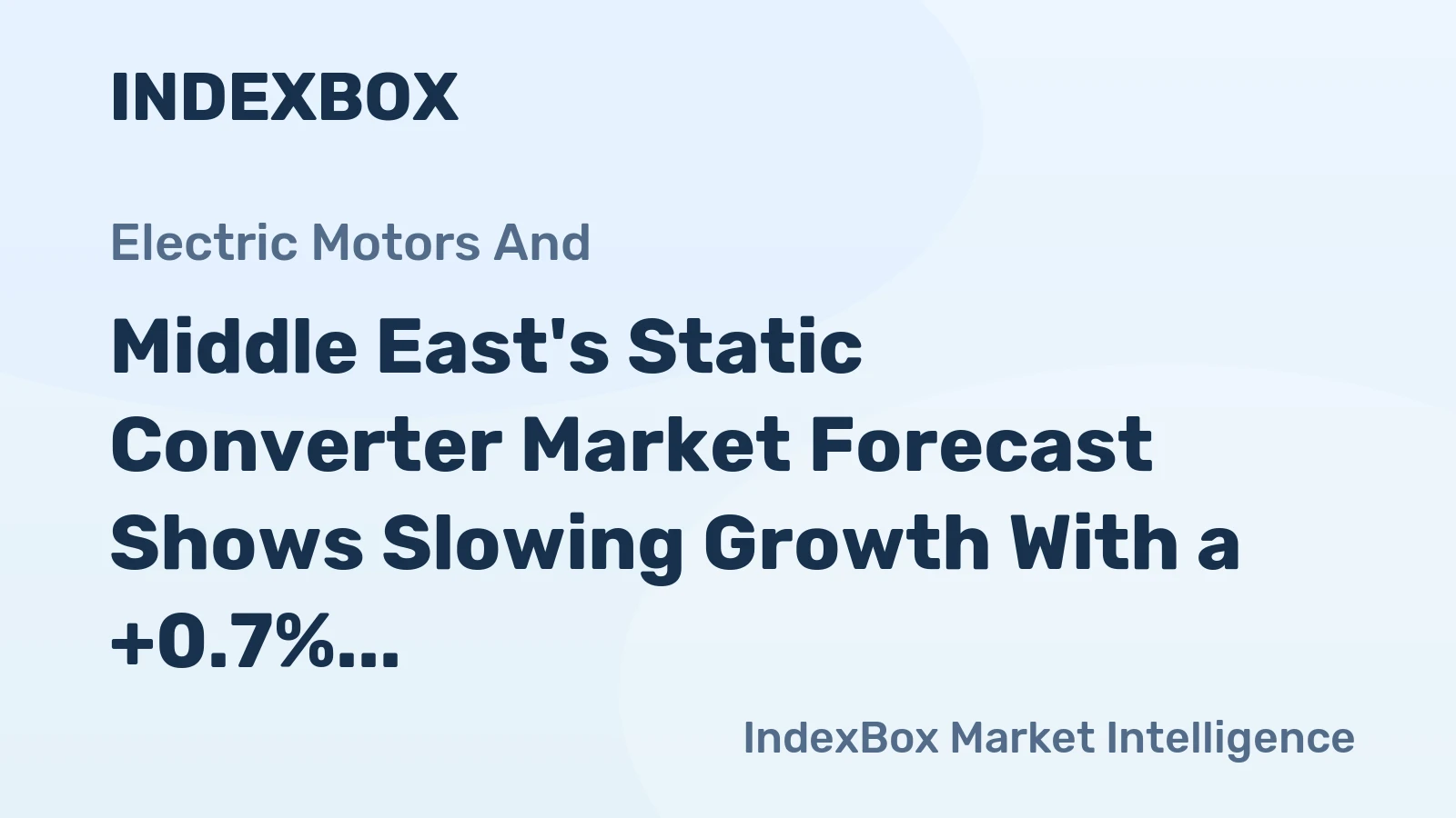 Middle East's Static Converter Market Forecast Shows Slowing Growth With a +0.7% Value CAGR to 2035