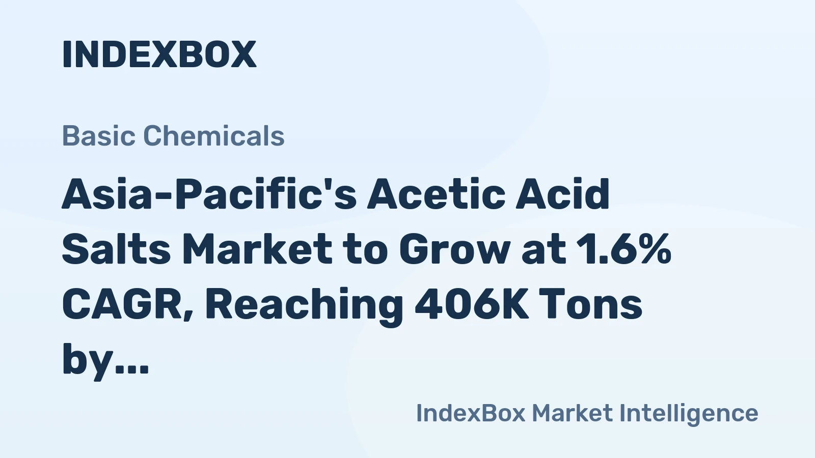Asia-Pacific's Acetic Acid Salts Market to Grow at 1.6% CAGR, Reaching 406K Tons by 2035