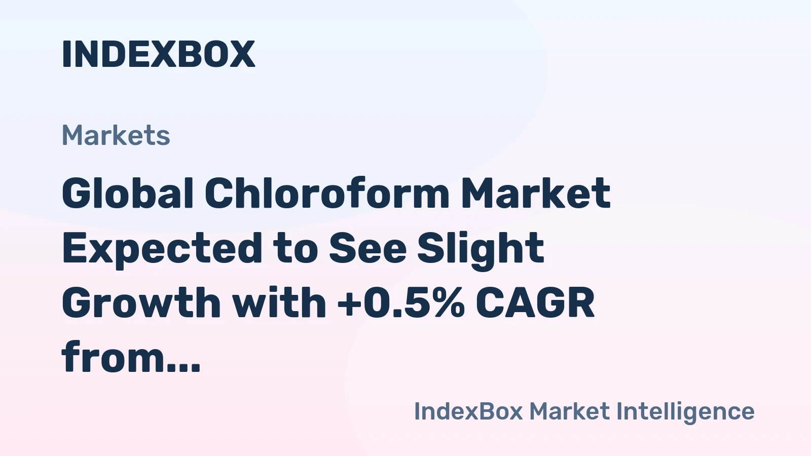 Global Chloroform Market Expected to See Slight Growth with +0.5% CAGR from 2024-2035