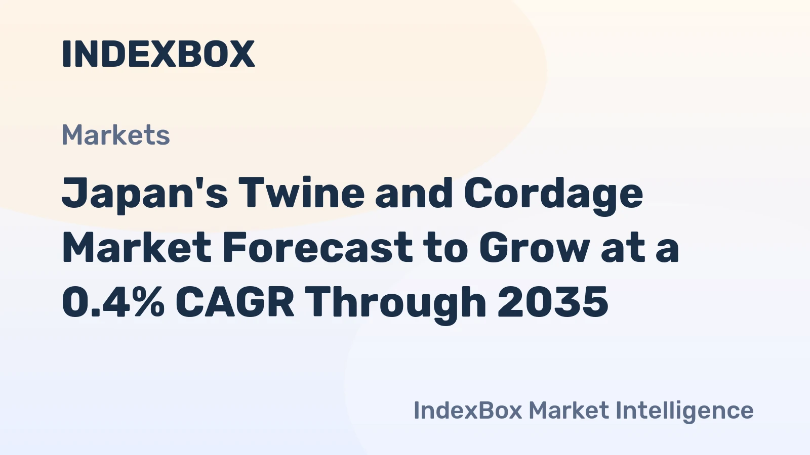 Japan's Twine and Cordage Market Forecast to Grow at a 0.4% CAGR Through 2035