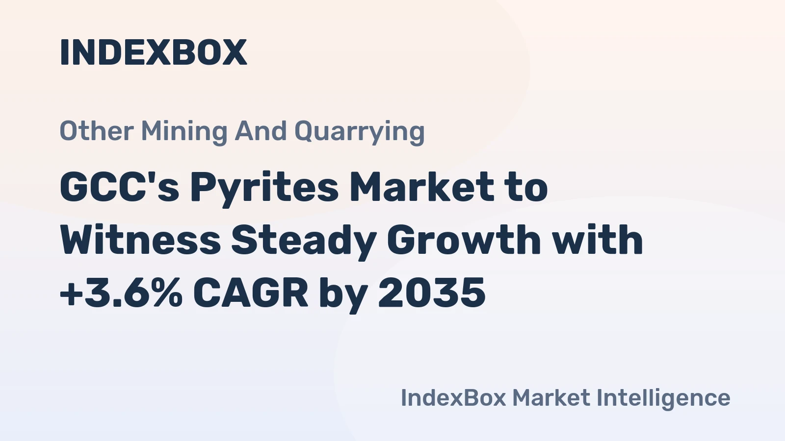 GCC's Pyrites Market to Witness Steady Growth with +3.6% CAGR by 2035