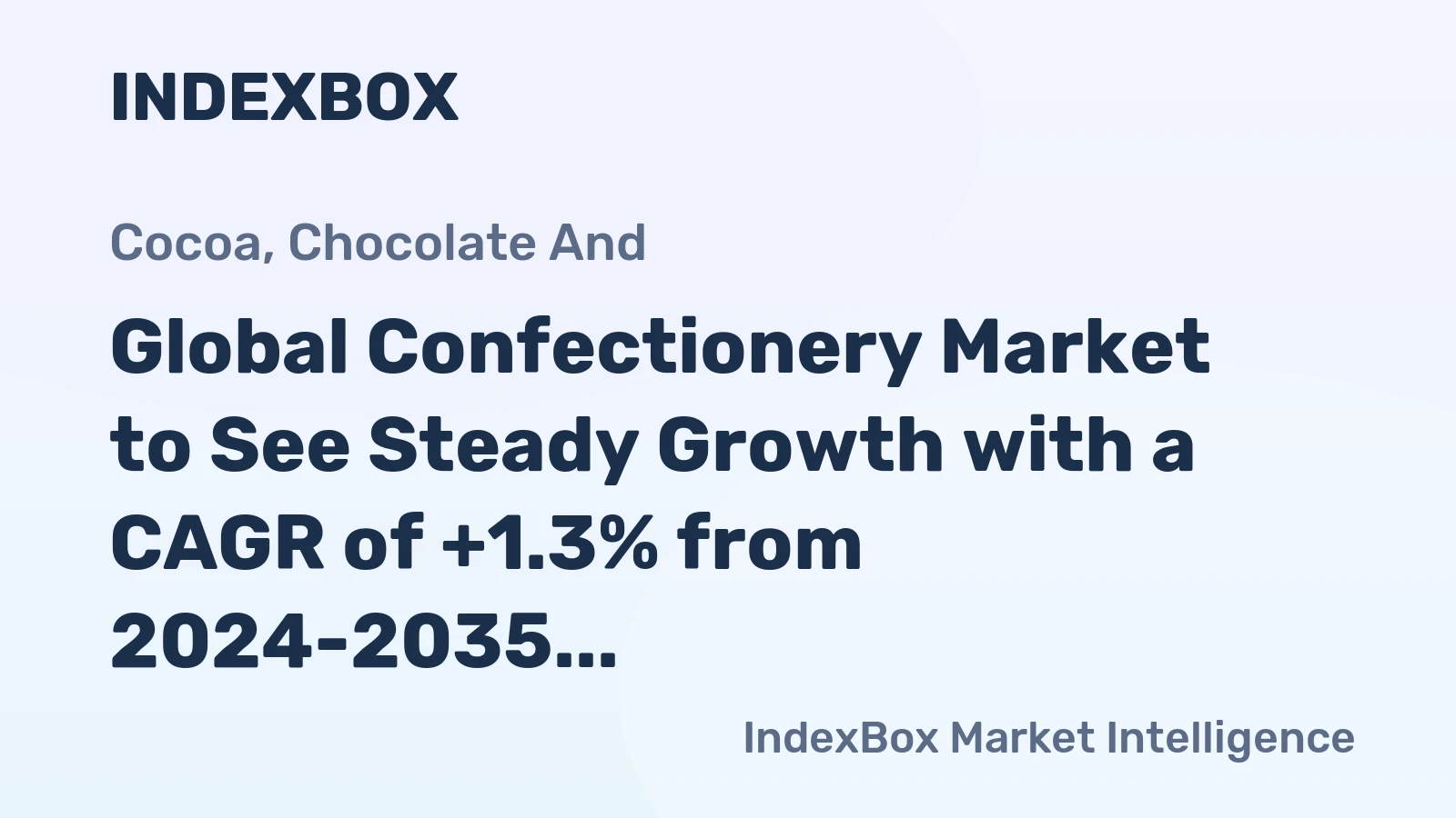Global Confectionery Market to See Steady Growth with a CAGR of +1.3% from 2024-2035, Reaching $473.9B in Value by 2035