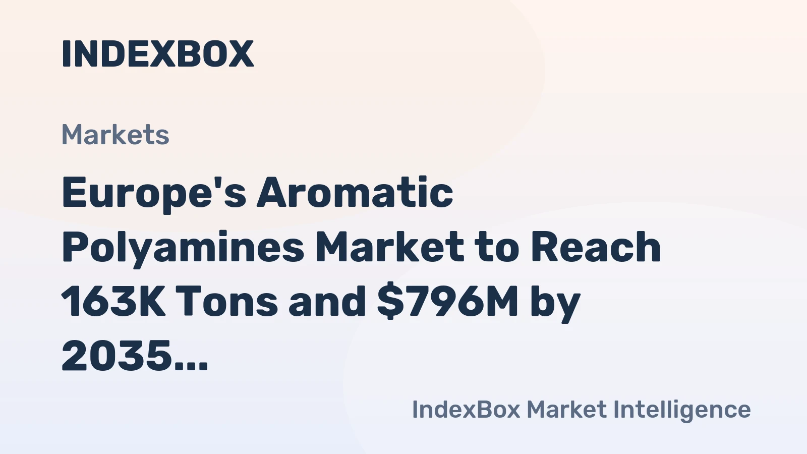 Europe's Aromatic Polyamines Market to Reach 163K Tons and $796M by 2035