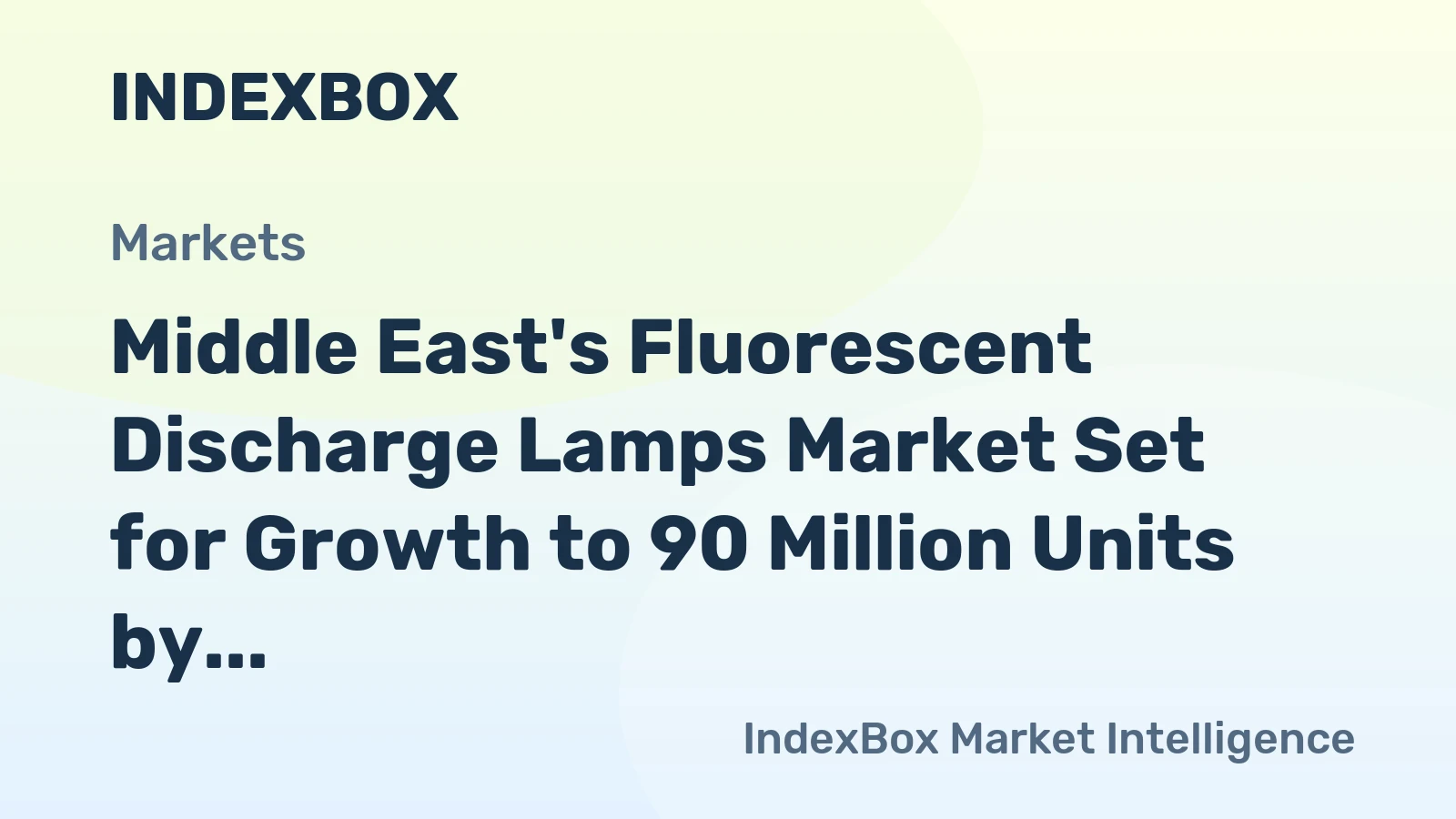 Middle East's Fluorescent Discharge Lamps Market Set for Growth to 90 Million Units by 2035