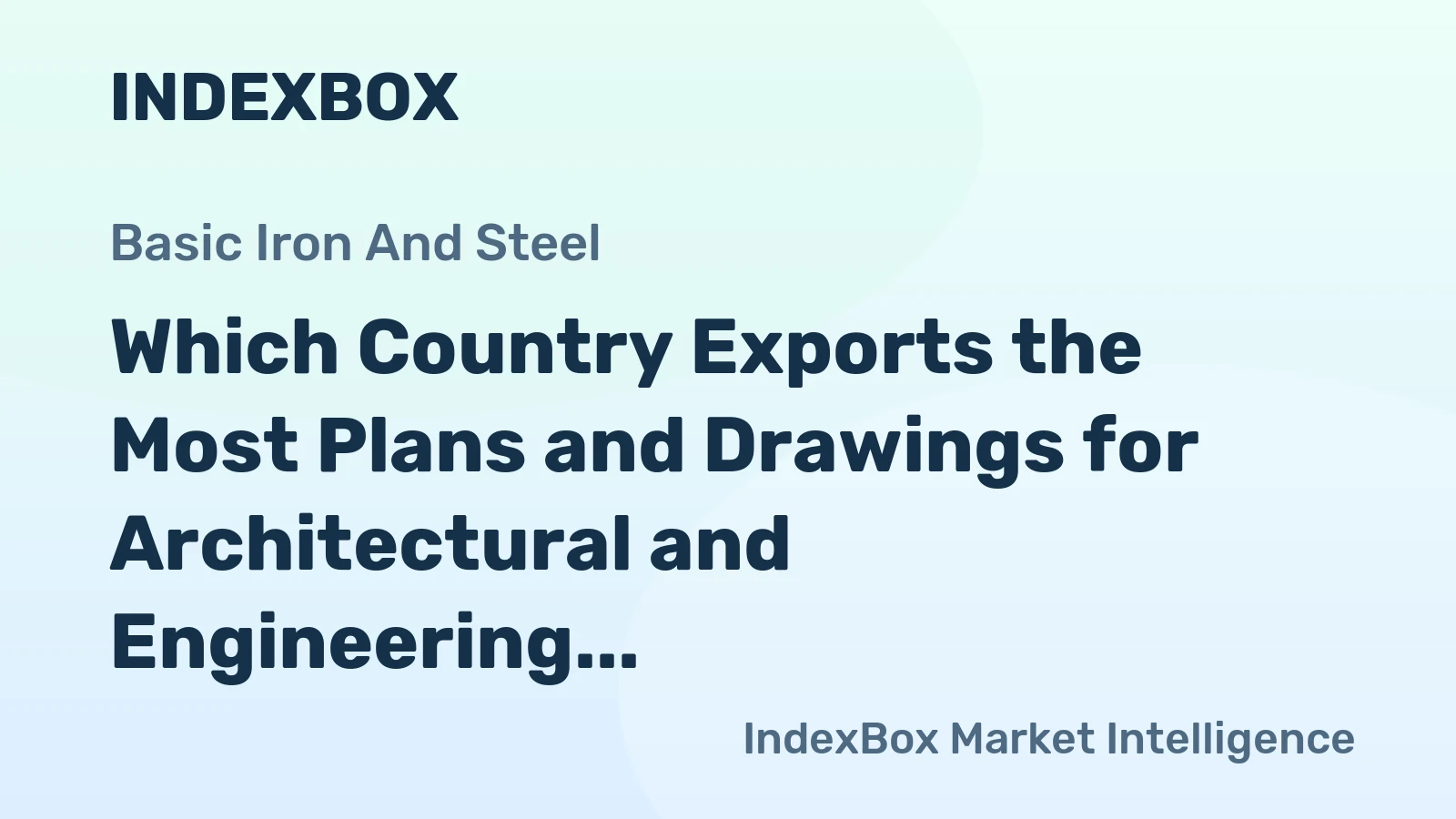 Which Country Exports the Most Plans and Drawings for Architectural and Engineering in the World?