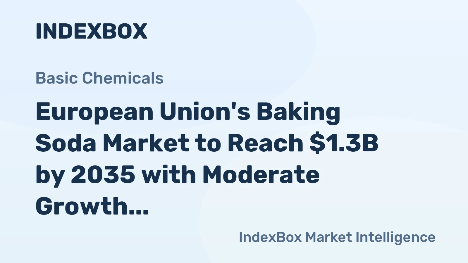 European Union's Baking Soda Market to Reach $1.3B by 2035 with Moderate Growth Rate