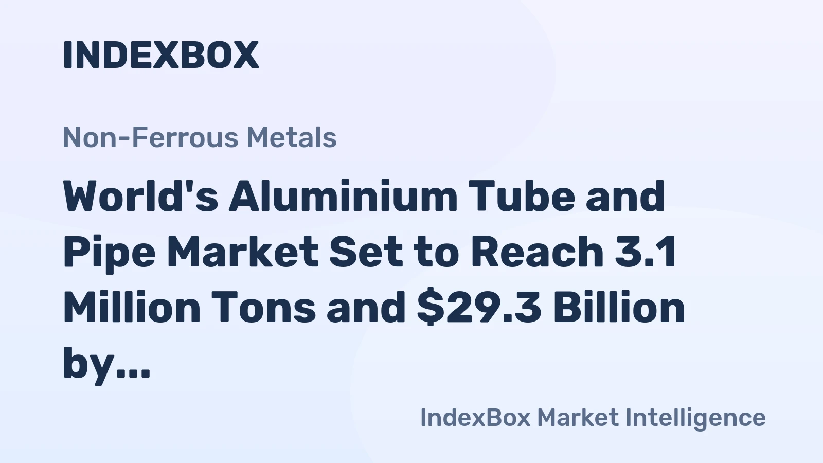World's Aluminium Tube and Pipe Market Set to Reach 3.1 Million Tons and $29.3 Billion by 2035