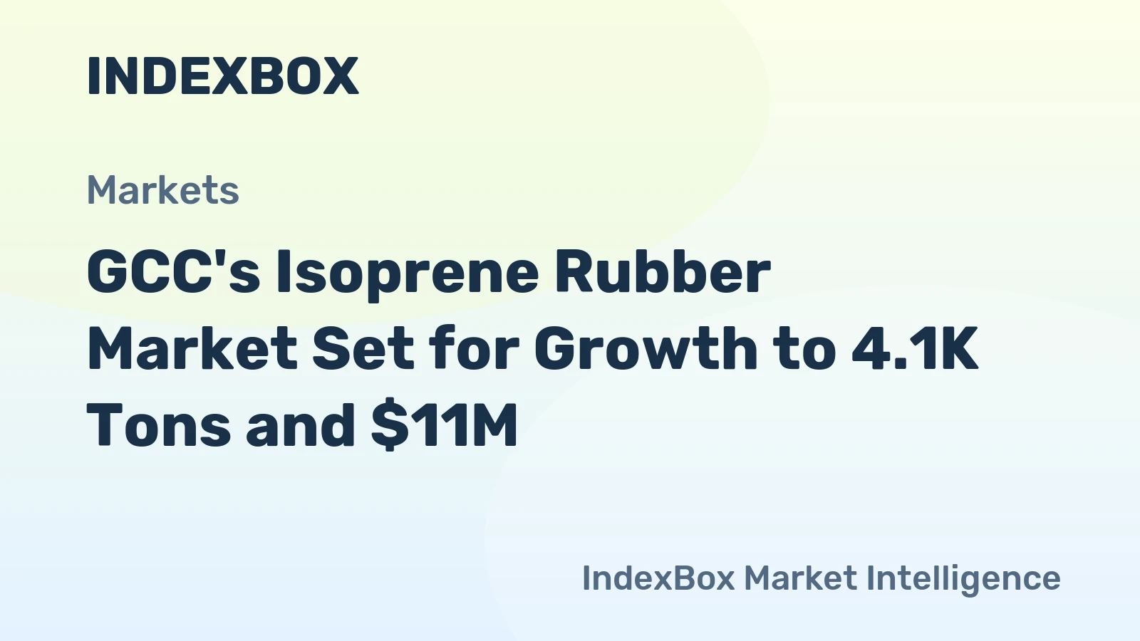 GCC's Isoprene Rubber Market Set for Growth to 4.1K Tons and $11M