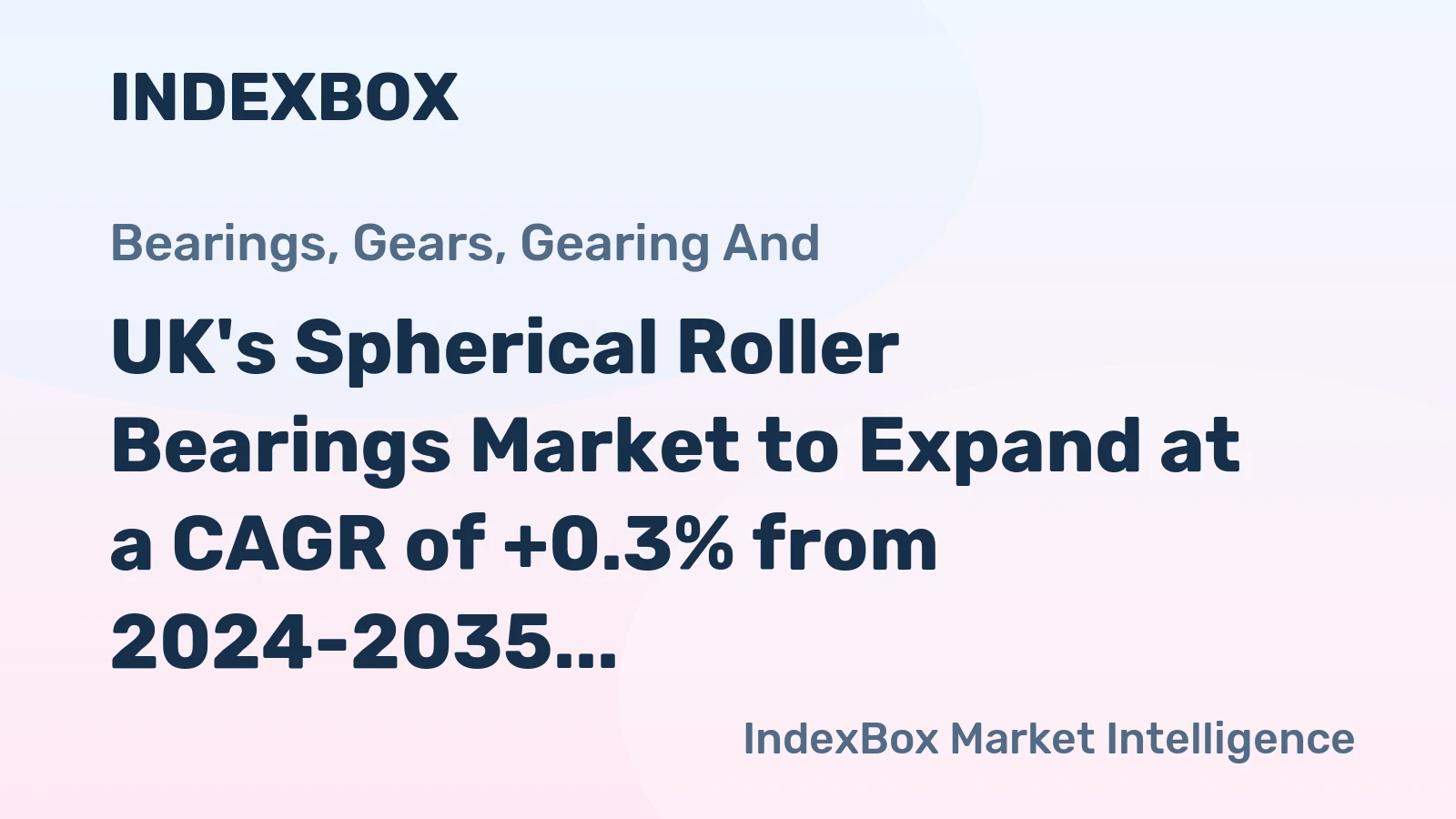 UK's Spherical Roller Bearings Market to Expand at a CAGR of +0.3% from 2024-2035, Reaching 3.9K Tons