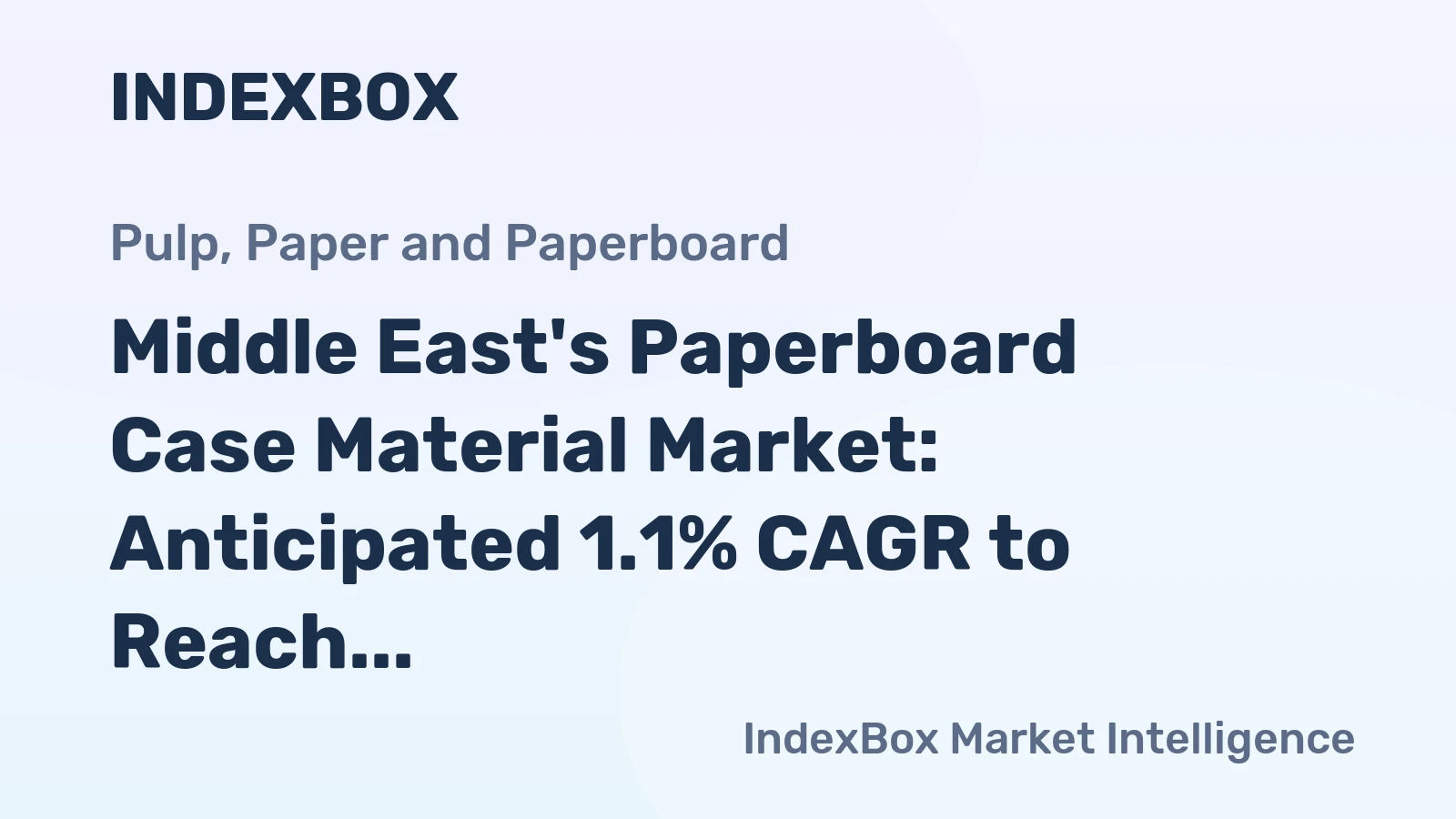 Middle East's Paperboard Case Material Market: Anticipated 1.1% CAGR to Reach 3.7M tons and $2.6B Value by 2035