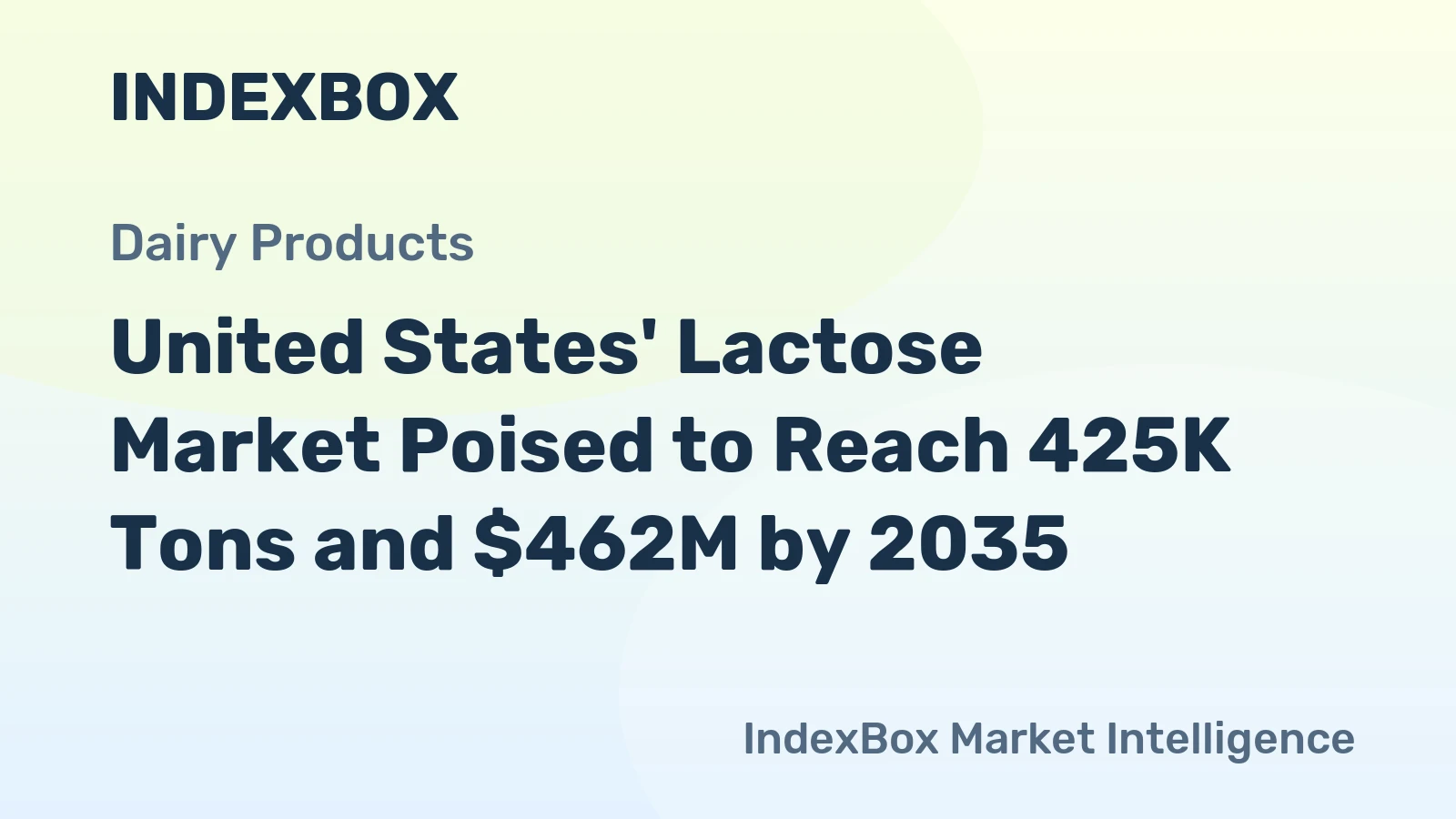 United States' Lactose Market Poised to Reach 425K Tons and $462M by 2035