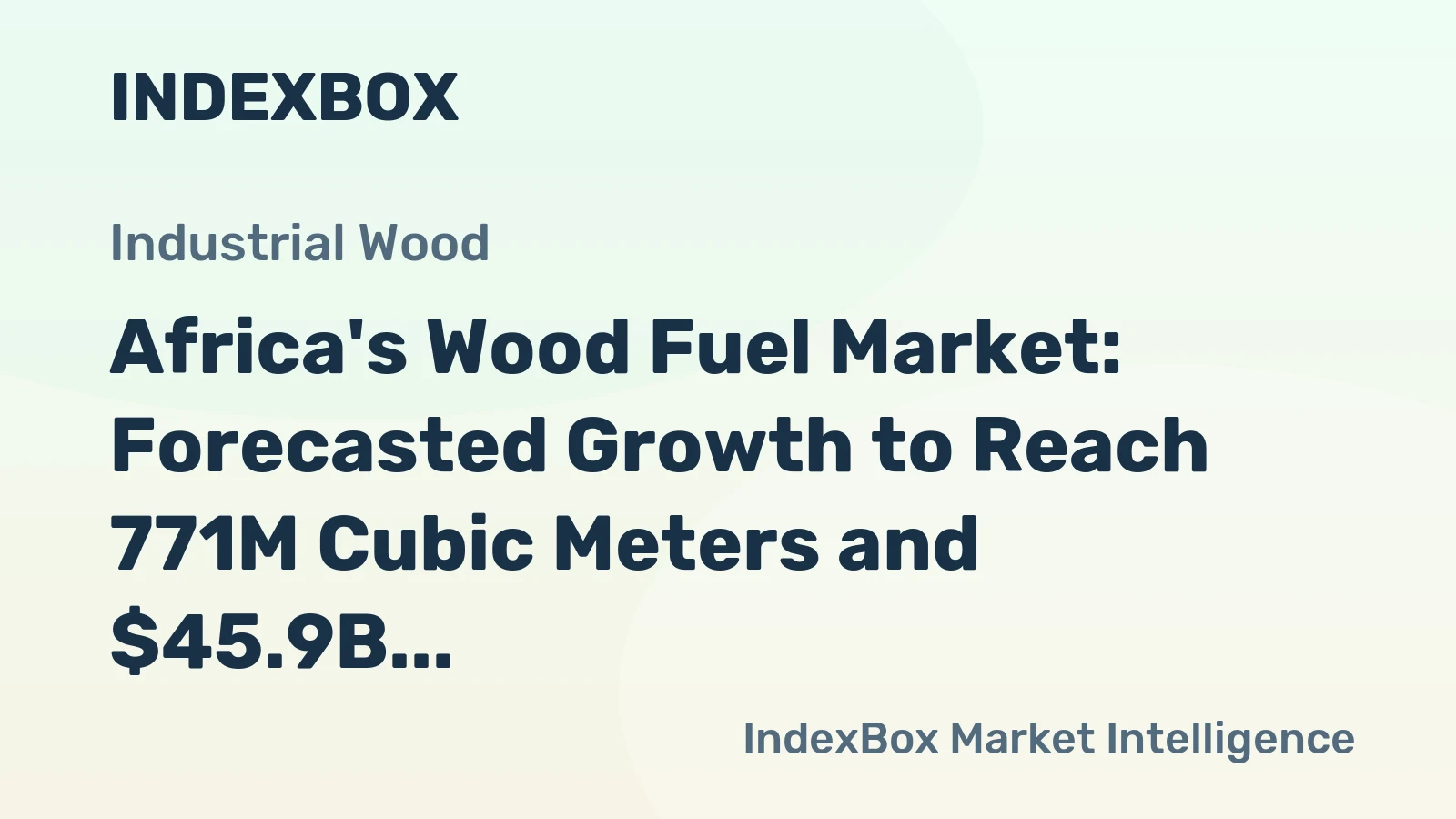 Africa's Wood Fuel Market: Forecasted Growth to Reach 771M Cubic Meters and $45.9B by 2035