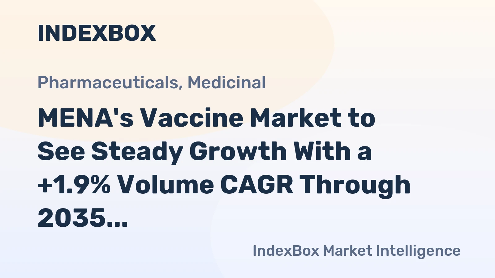 MENA's Vaccine Market to See Steady Growth With a +1.9% Volume CAGR Through 2035