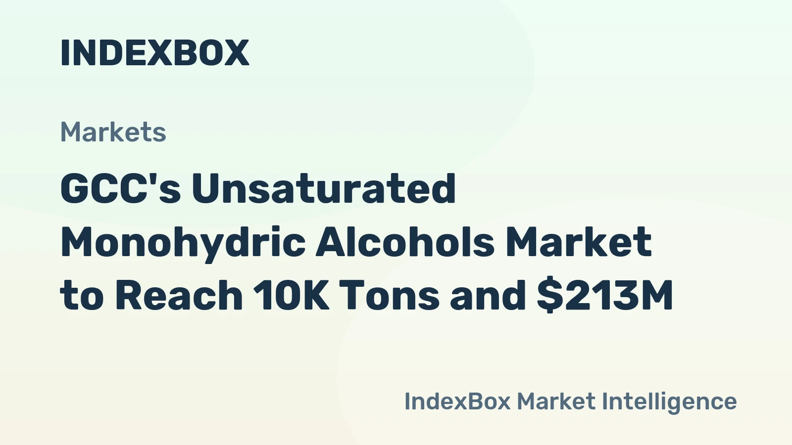 GCC's Unsaturated Monohydric Alcohols Market to Reach 10K Tons and $213M