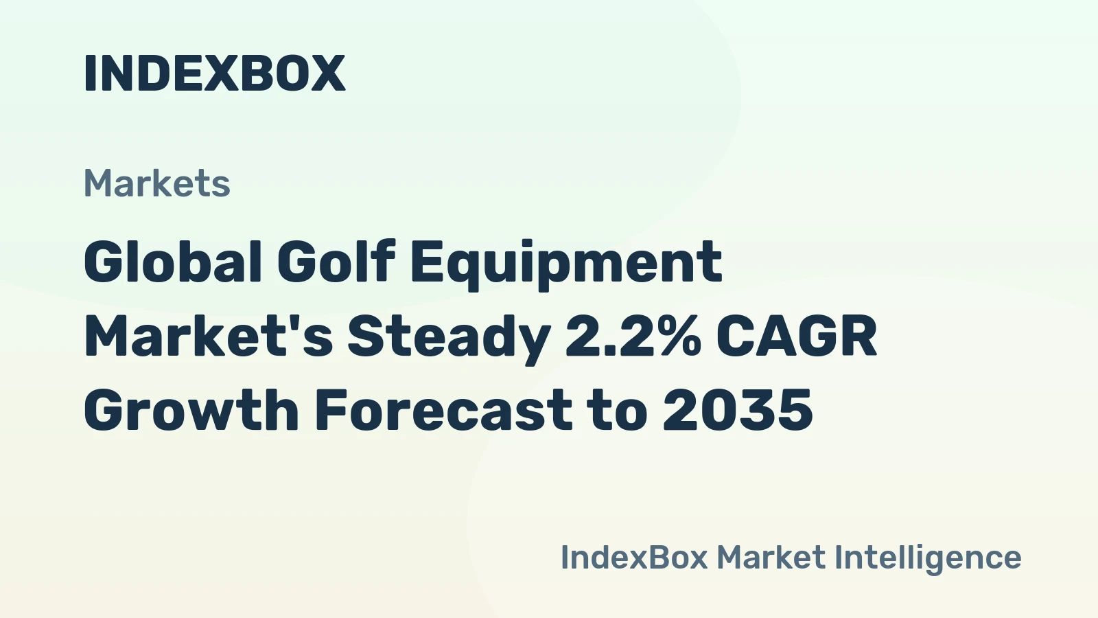 Global Golf Equipment Market's Steady 2.2% CAGR Growth Forecast to 2035
