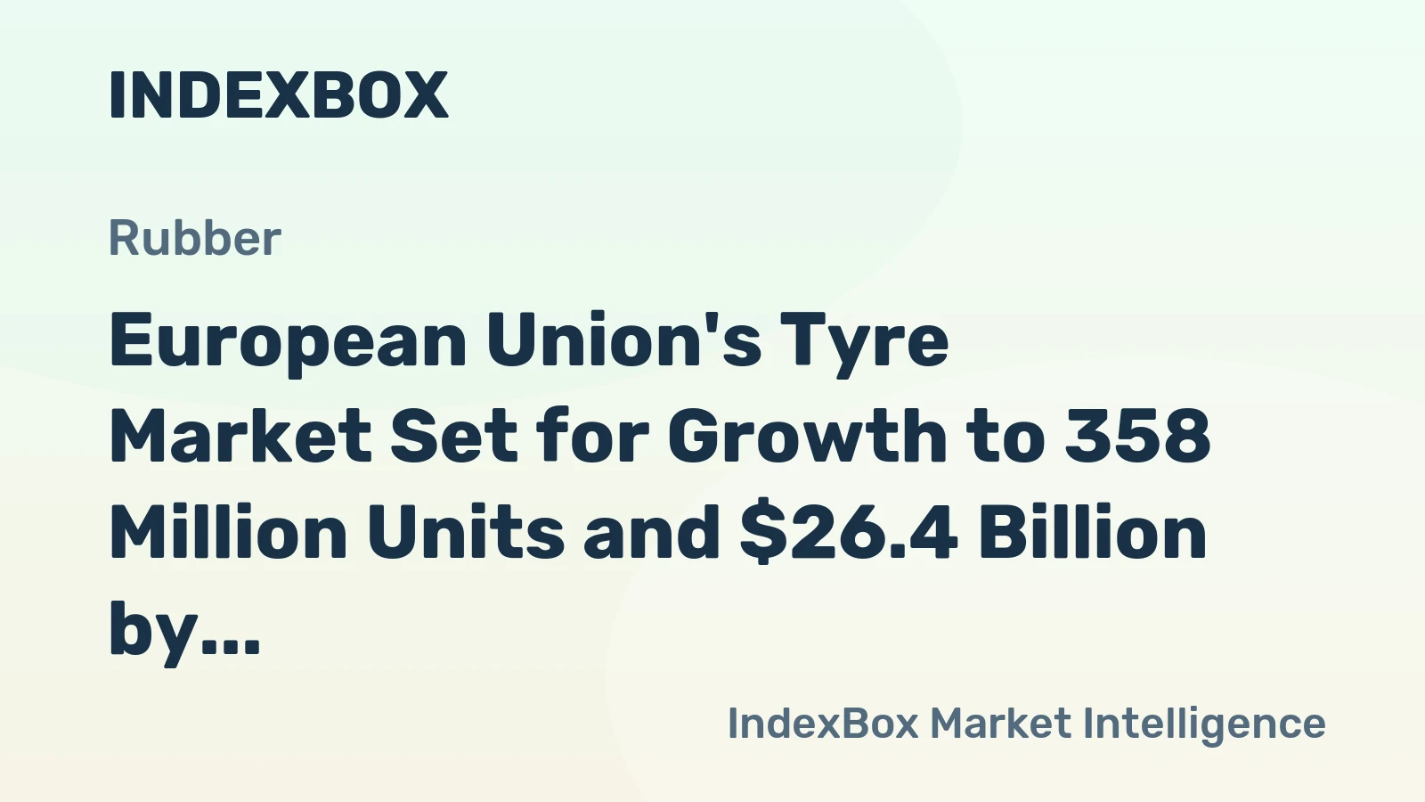 European Union's Tyre Market Set for Growth to 358 Million Units and $26.4 Billion by 2035
