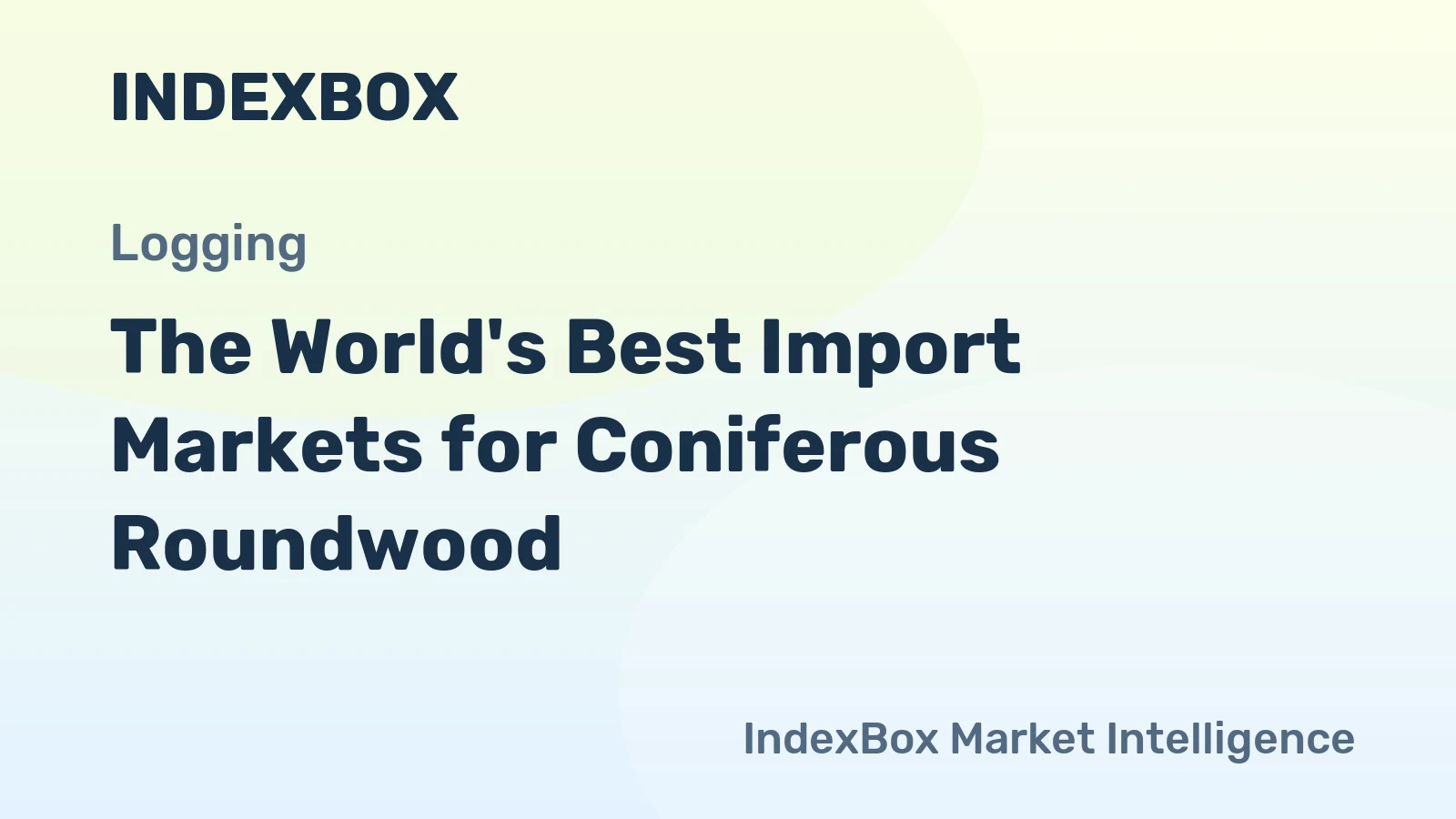 The World's Best Import Markets for Coniferous Roundwood