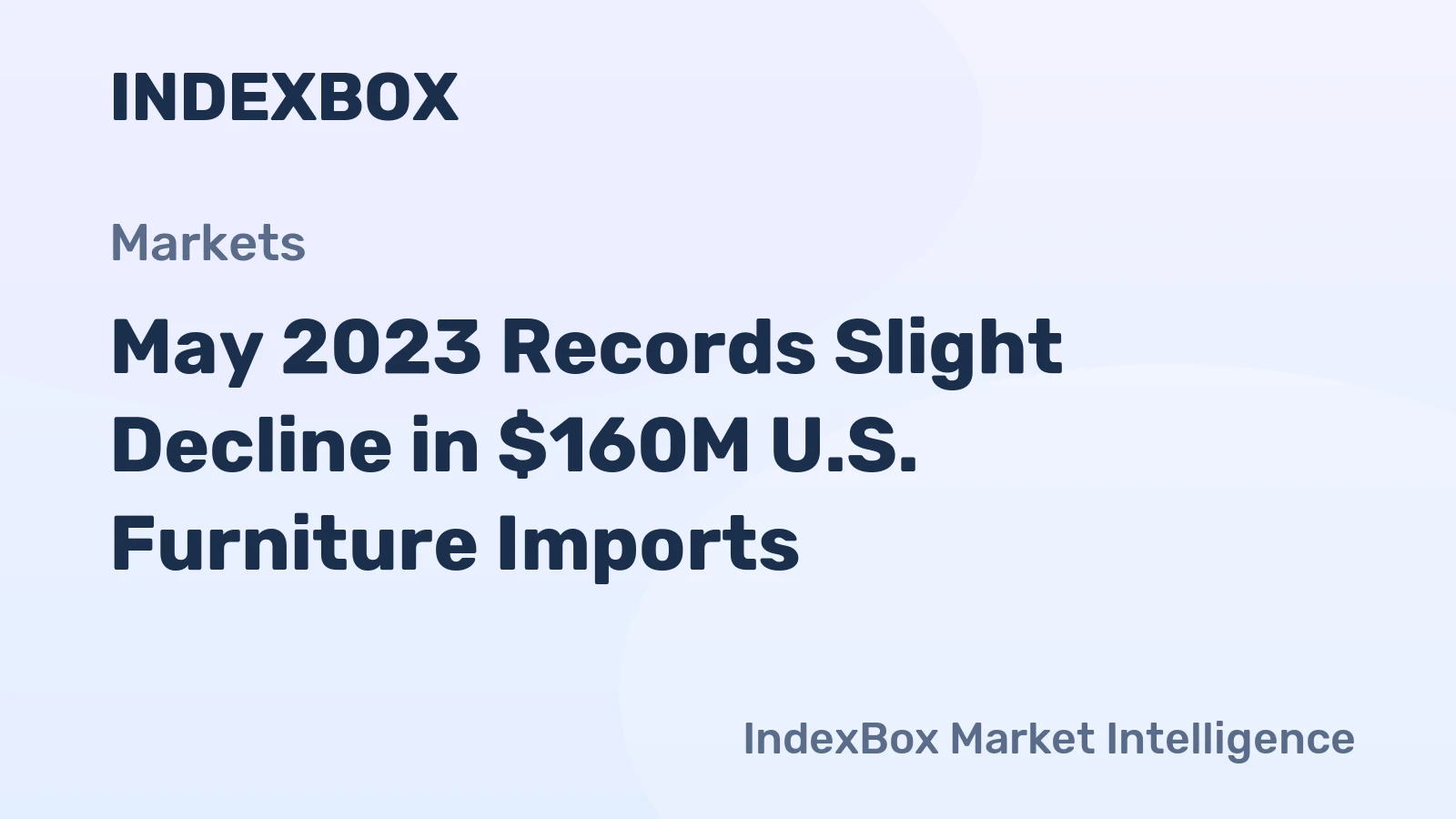 May 2023 Records Slight Decline in $160M U.S. Furniture Imports