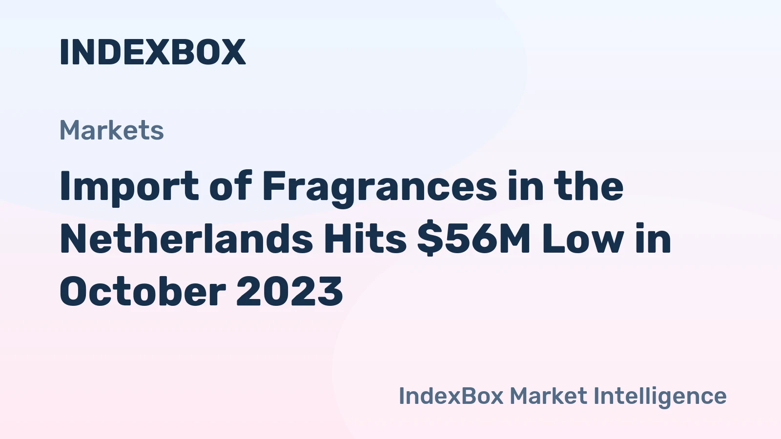 Import of Fragrances in the Netherlands Hits $56M Low in October 2023