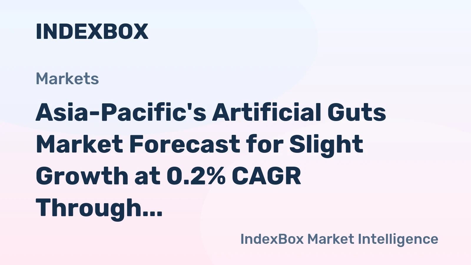 Asia-Pacific's Artificial Guts Market Forecast for Slight Growth at 0.2% CAGR Through 2035