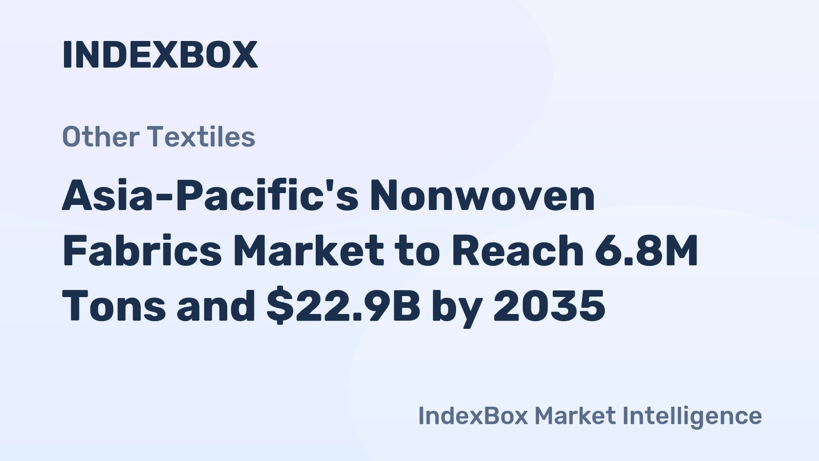 Asia-Pacific's Nonwoven Fabrics Market to Reach 6.8M Tons and $22.9B by 2035