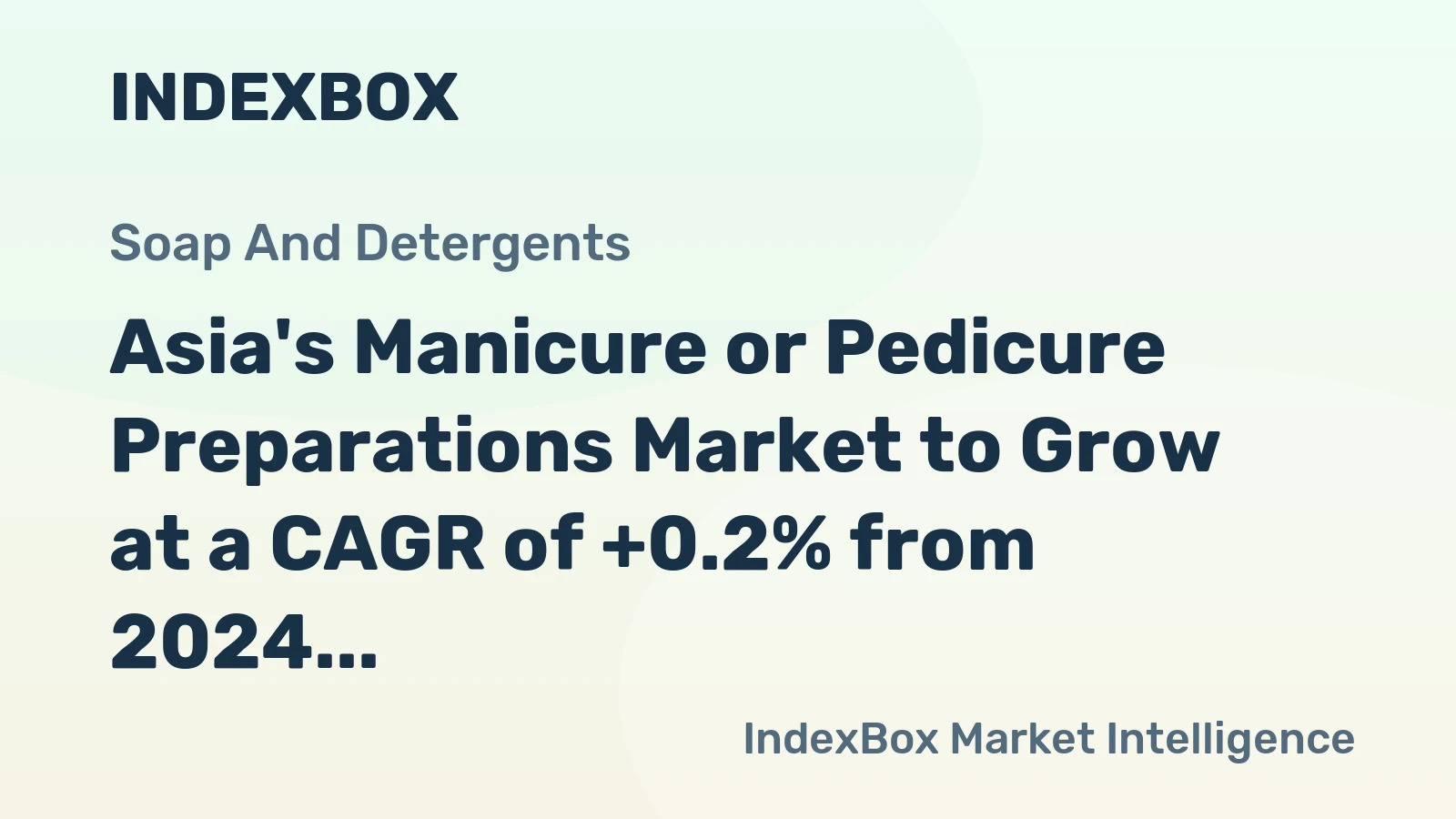 Asia's Manicure or Pedicure Preparations Market to Grow at a CAGR of +0.2% from 2024 to 2035, Reaching 275K tons