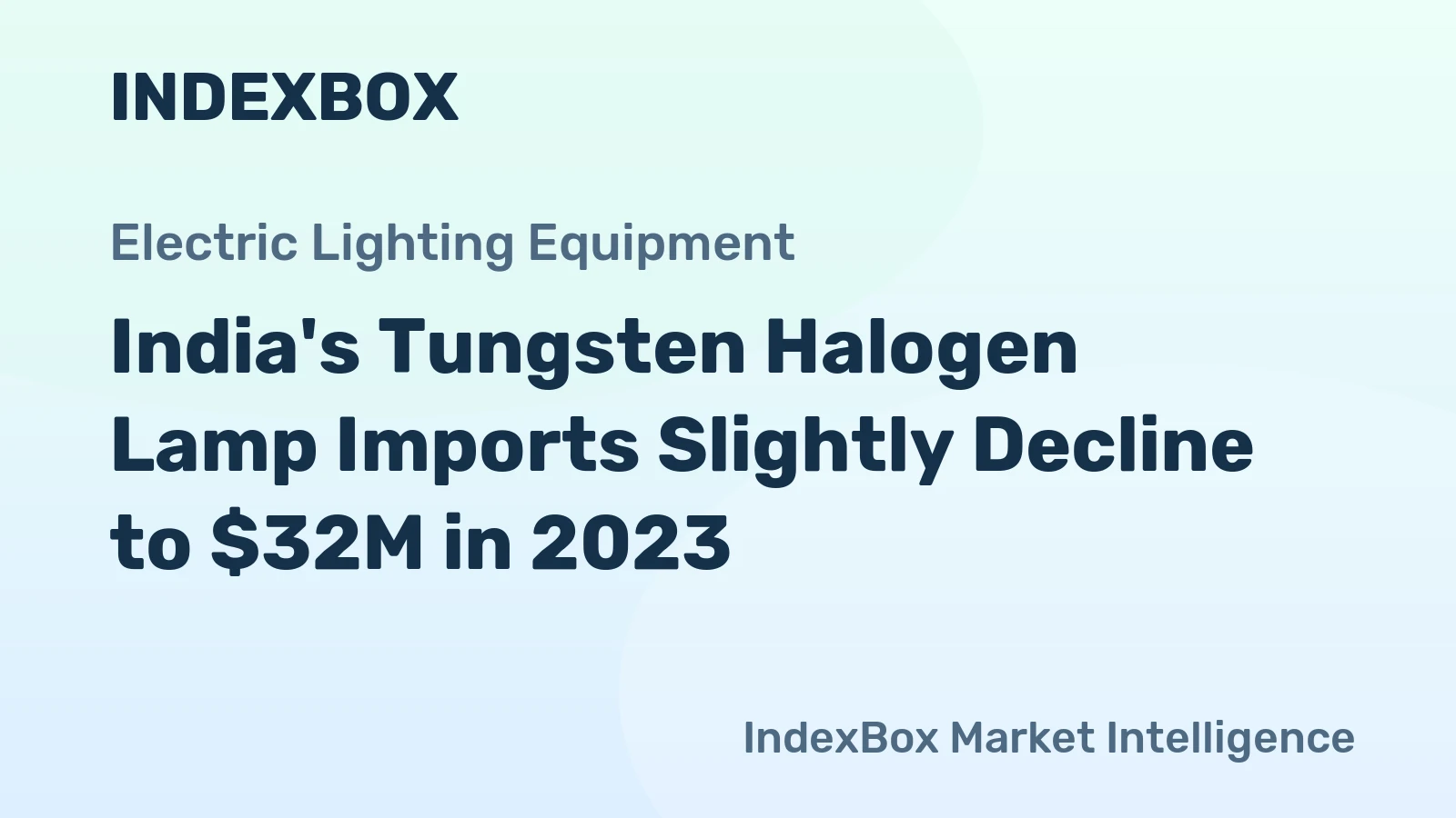 India's Tungsten Halogen Lamp Imports Slightly Decline to $32M in 2023