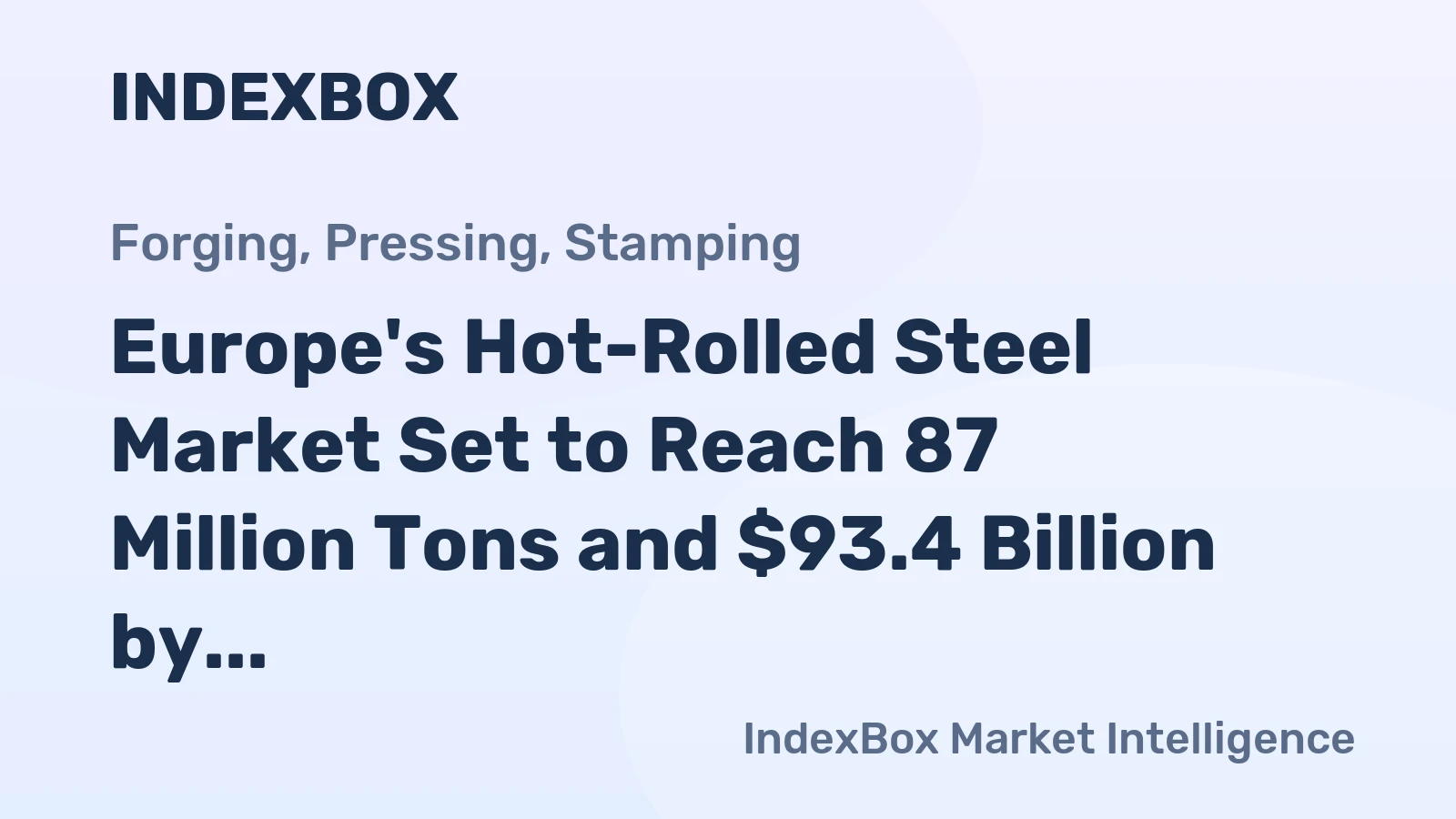 Europe's Hot-Rolled Steel Market Set to Reach 87 Million Tons and $93.4 Billion by 2035