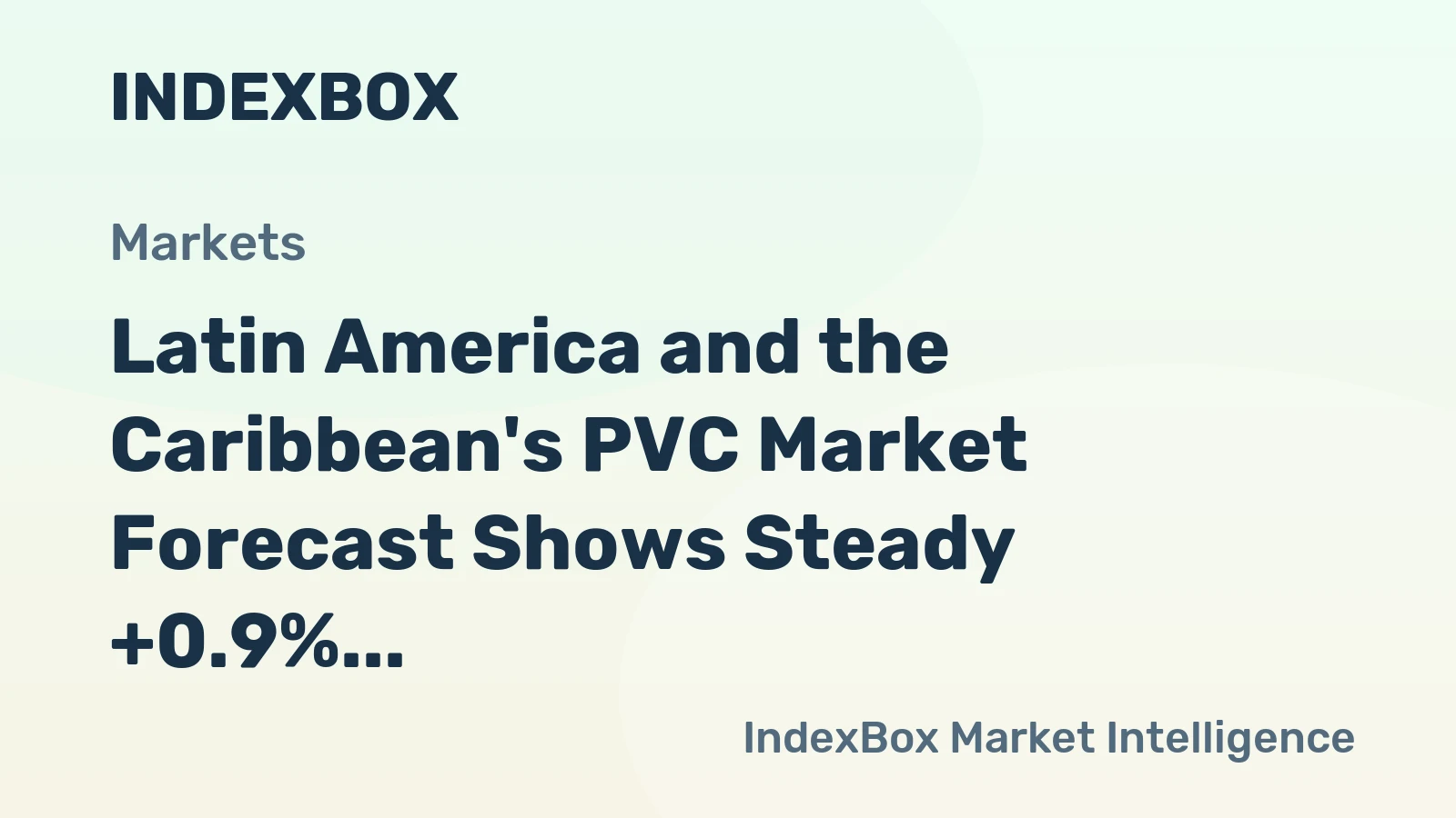 Latin America and the Caribbean's PVC Market Forecast Shows Steady +0.9% CAGR Growth Through 2035