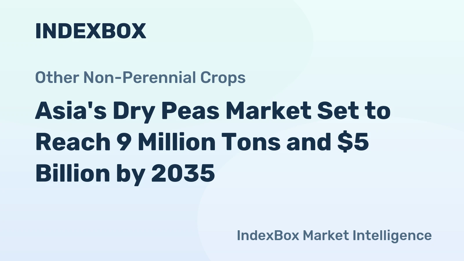 Asia's Dry Peas Market Set to Reach 9 Million Tons and $5 Billion by 2035