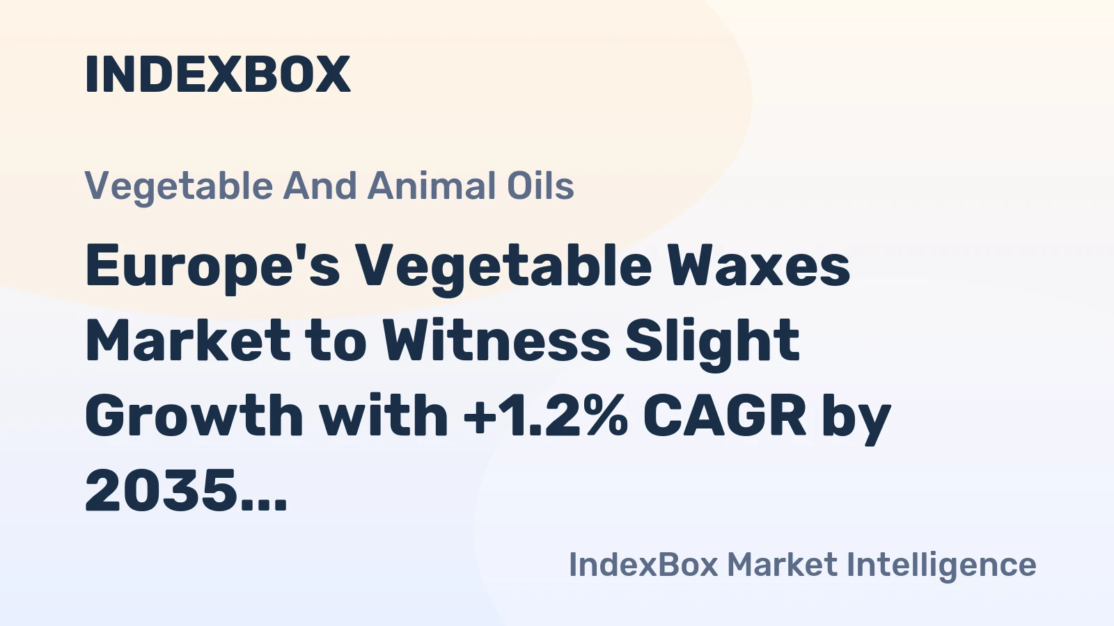 Europe's Vegetable Waxes Market to Witness Slight Growth with +1.2% CAGR by 2035
