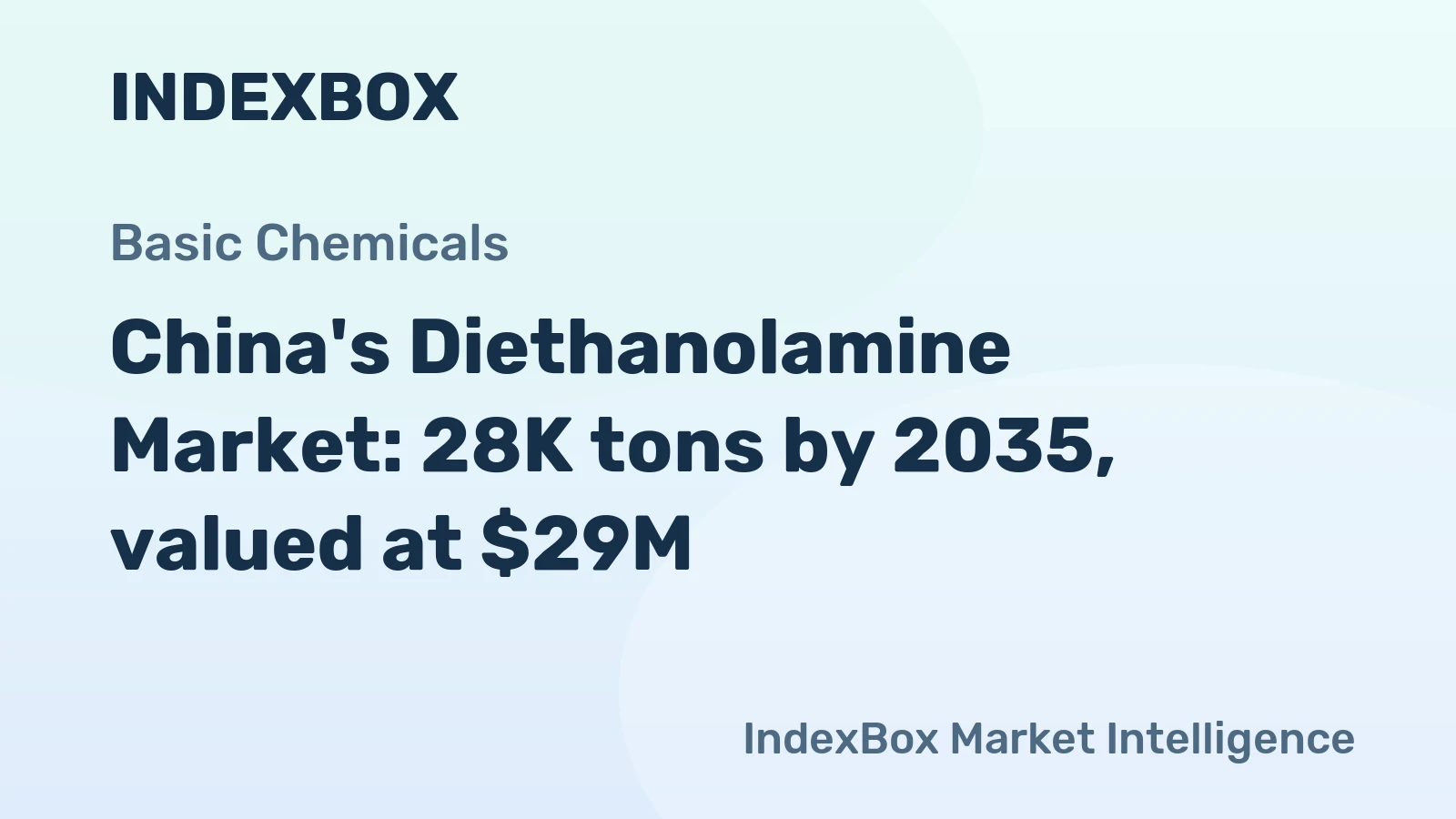 China's Diethanolamine Market: 28K tons by 2035, valued at $29M