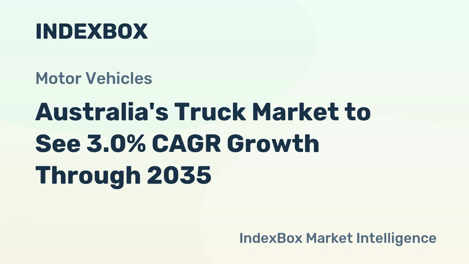 Australia's Truck Market to See 3.0% CAGR Growth Through 2035