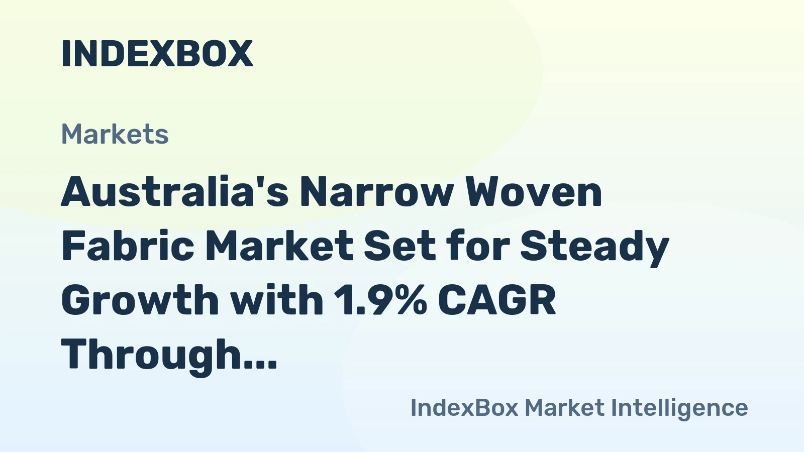 Australia's Narrow Woven Fabric Market Set for Steady Growth with 1.9% CAGR Through 2035