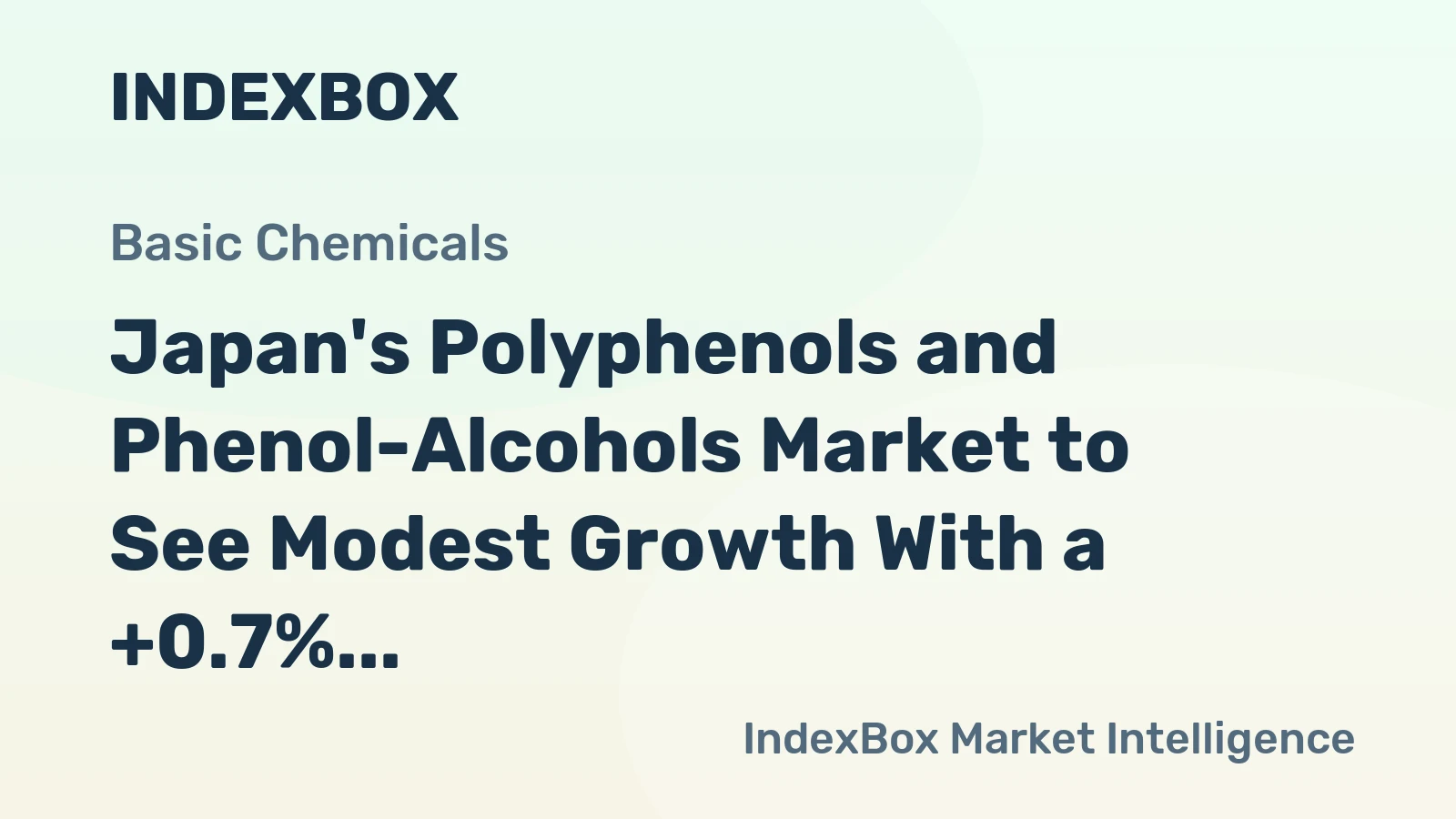 Japan's Polyphenols and Phenol-Alcohols Market to See Modest Growth With a +0.7% Volume CAGR Through 2035