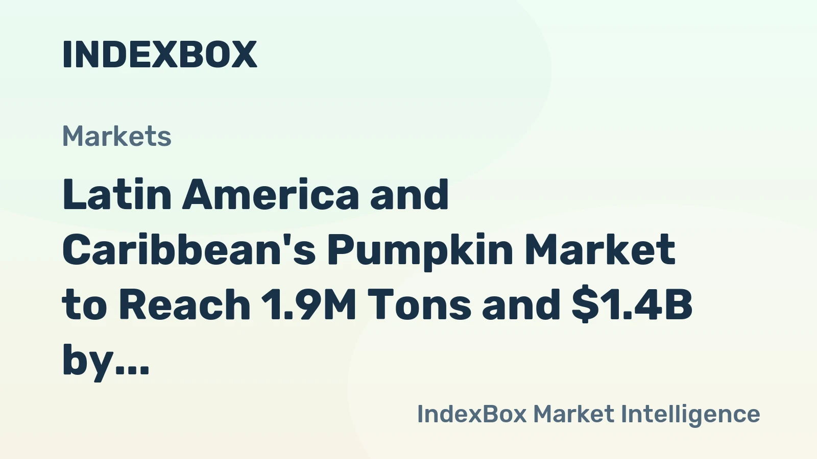 Latin America and Caribbean's Pumpkin Market to Reach 1.9M Tons and $1.4B by 2035