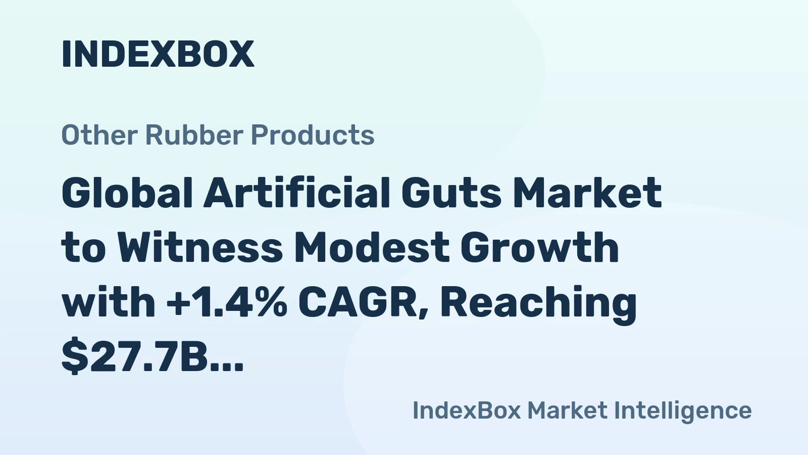 Global Artificial Guts Market to Witness Modest Growth with +1.4% CAGR, Reaching $27.7B by 2035
