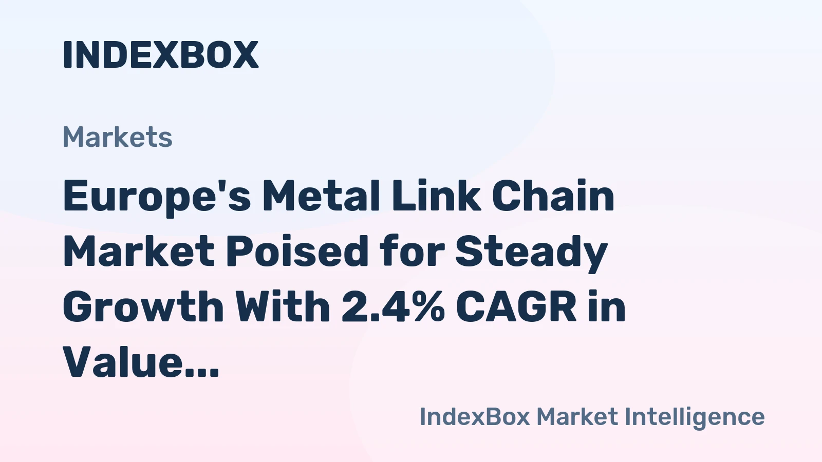 Europe's Metal Link Chain Market Poised for Steady Growth With 2.4% CAGR in Value Through 2035