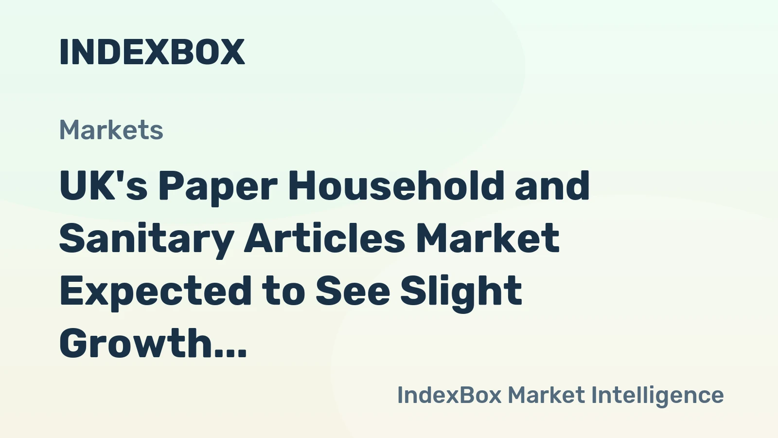 UK's Paper Household and Sanitary Articles Market Expected to See Slight Growth with Volume Reaching 1.2M Tons and Value Reaching $3.9B by 2035