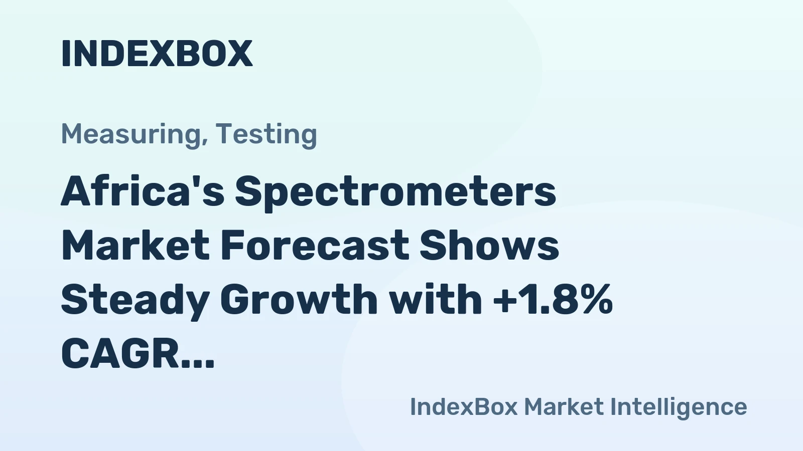 Africa's Spectrometers Market Forecast Shows Steady Growth with +1.8% CAGR Through 2035