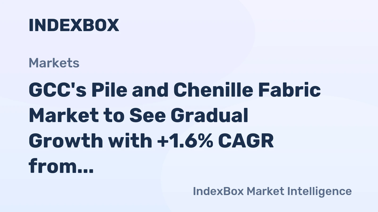 GCC's Pile and Chenille Fabric Market to See Gradual Growth with +1.6% CAGR from 2024 to 2035
